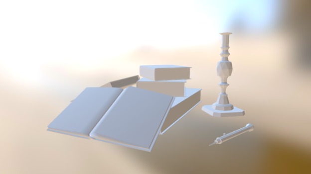 Library Props - 3D model by Sarah Slater (@sarahslater) [caf4776 ...