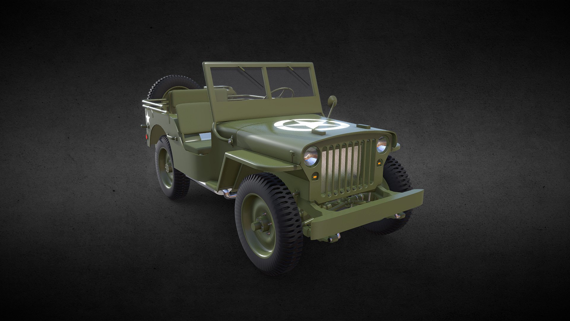 1941 Willys MB - 3D model by KrStolorz (Krzysztof Stolorz) (@KrStolorz ...