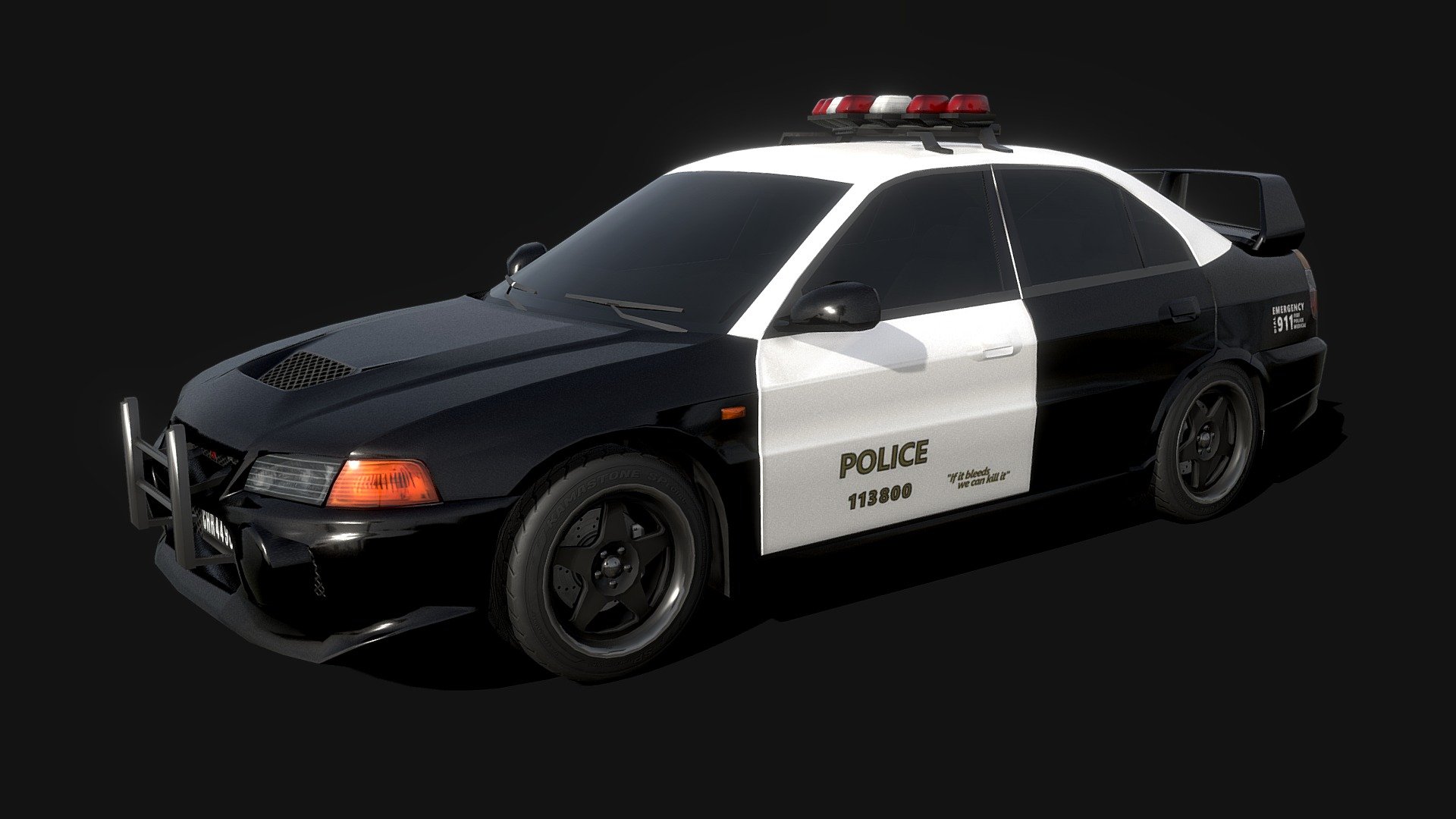 Thunderbolt '96 Interceptor - Low poly model - Download Free 3D model ...