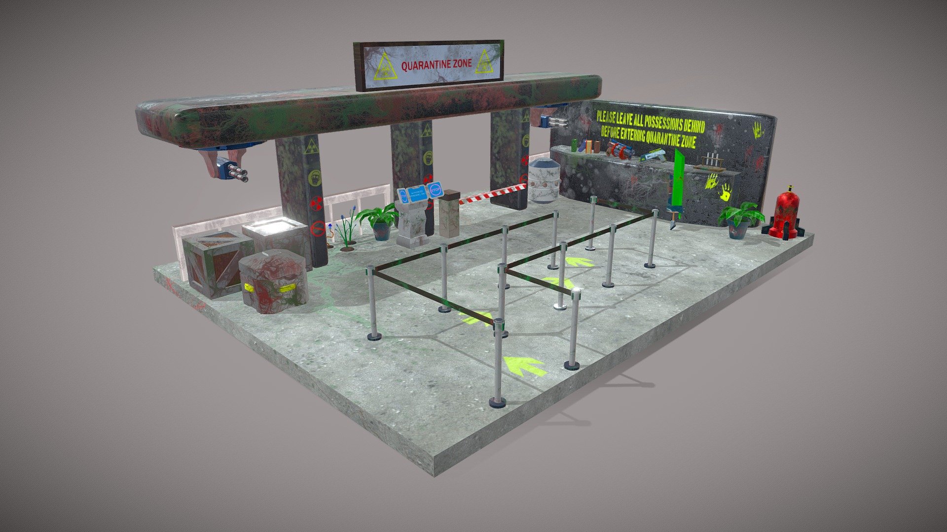 Quarantine Checkpoint - 3D model by jaywedge [caf8e3d] - Sketchfab