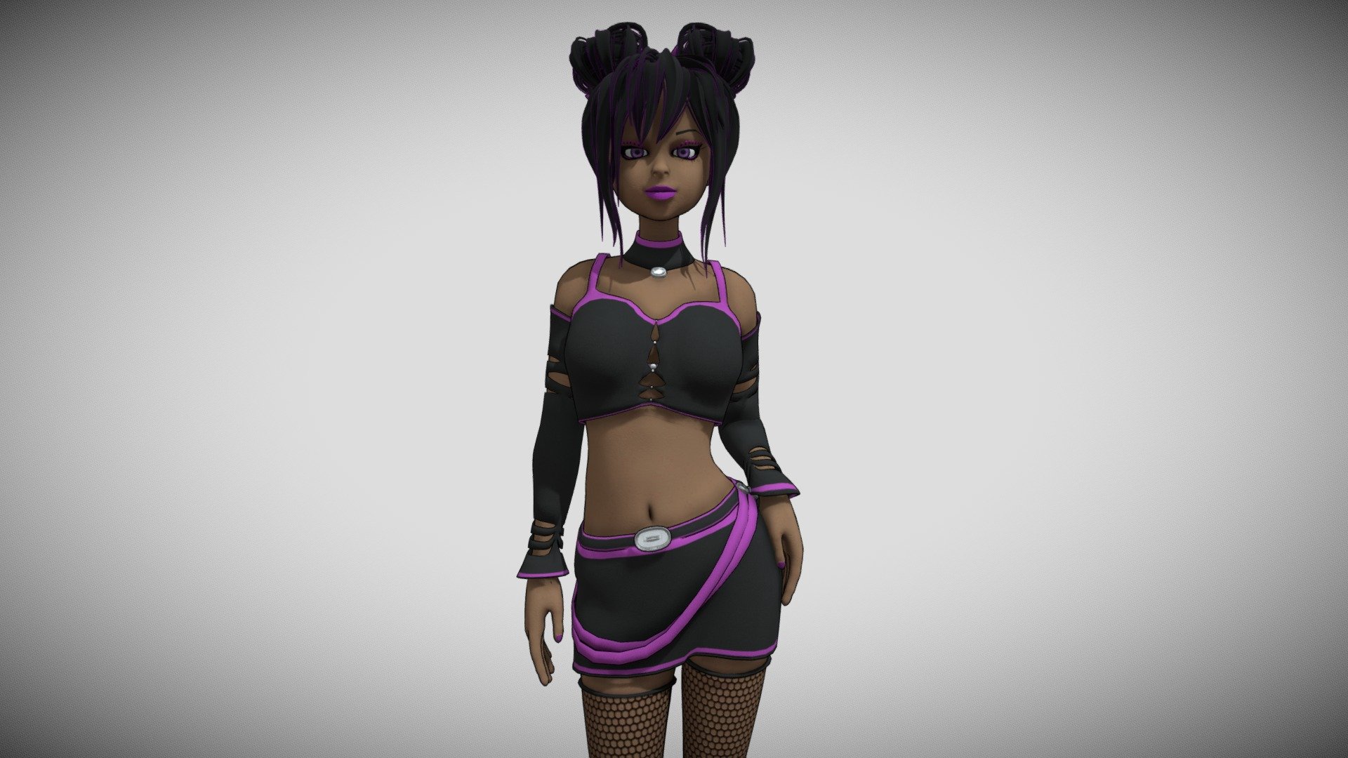 Pink-Black Character - Buy Royalty Free 3D model by Ed (@Ed3D.Blend) [caf9046] - Sketchfab Store