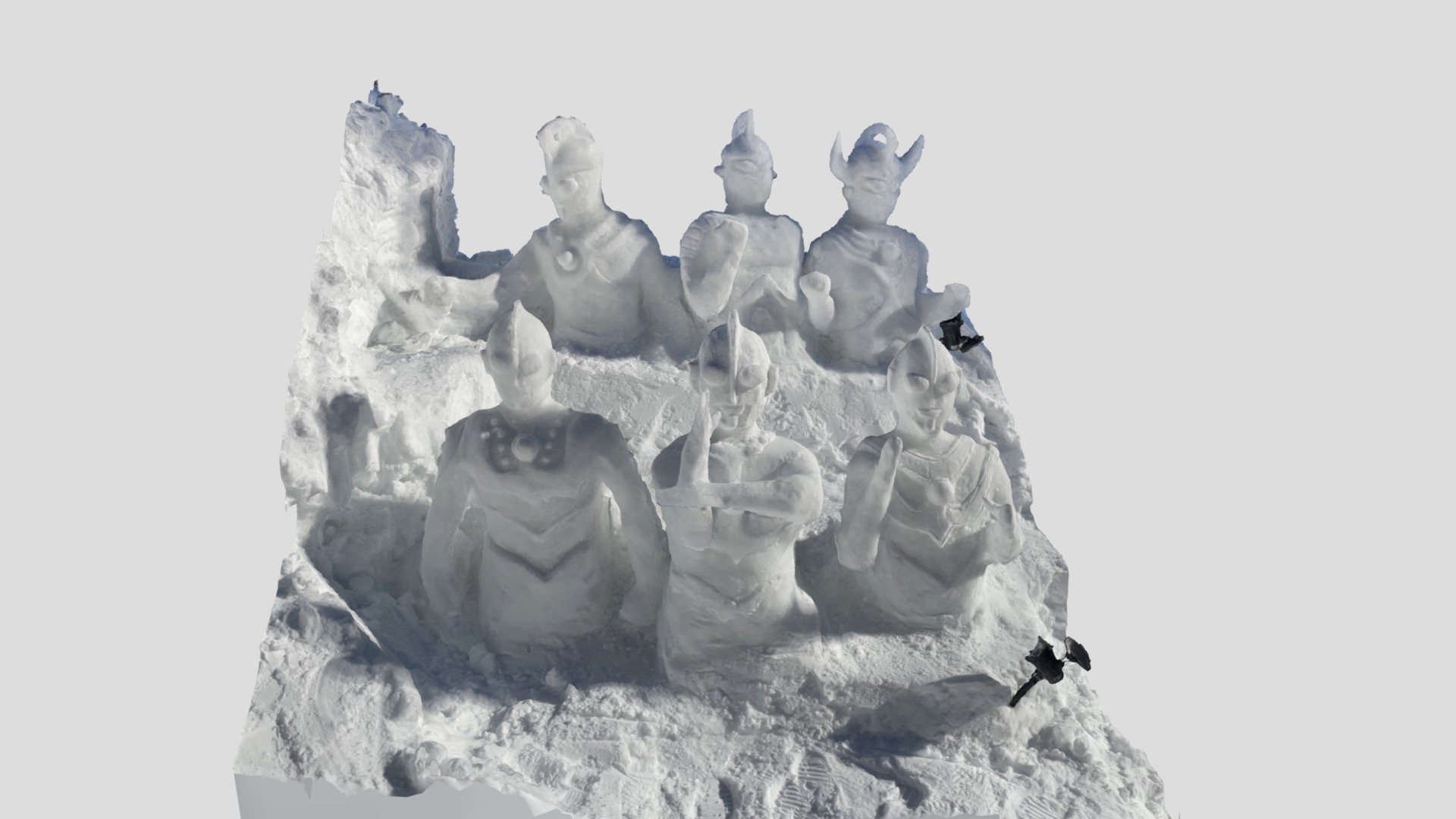 Snow sculpture made by YASU_17LIVE_ Ultraman - 3D model by maruinco ...