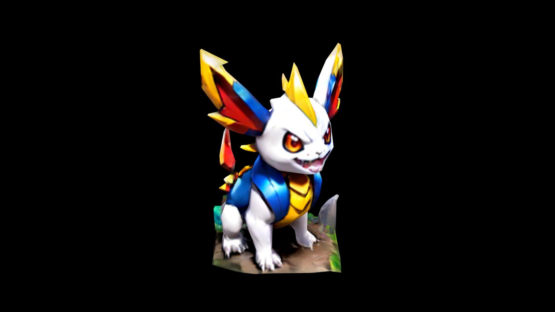 An animated image of a formidable, spiky-haired - Download Free 3D ...
