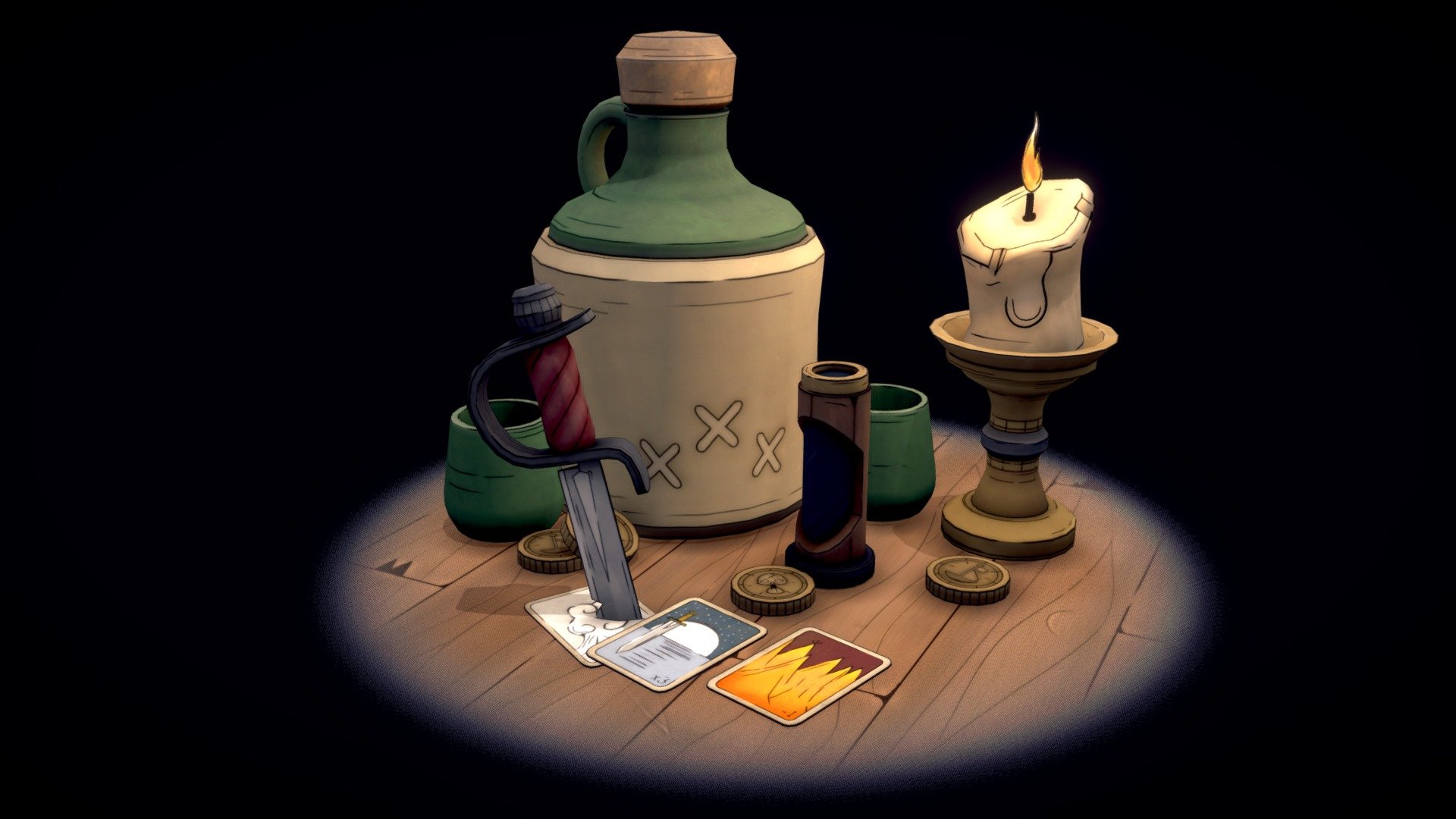 A game of cards... - 3D model by rp3d_ [cb01feb] - Sketchfab