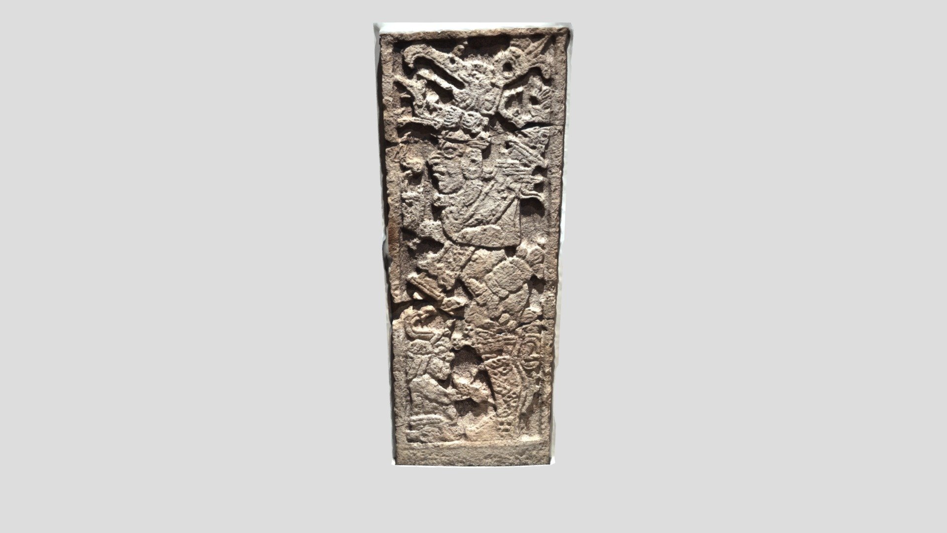 Maya's stele with two characters - 3D model by Fascan [cb0596b] - Sketchfab