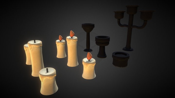 Candlesticks 3D models - Sketchfab