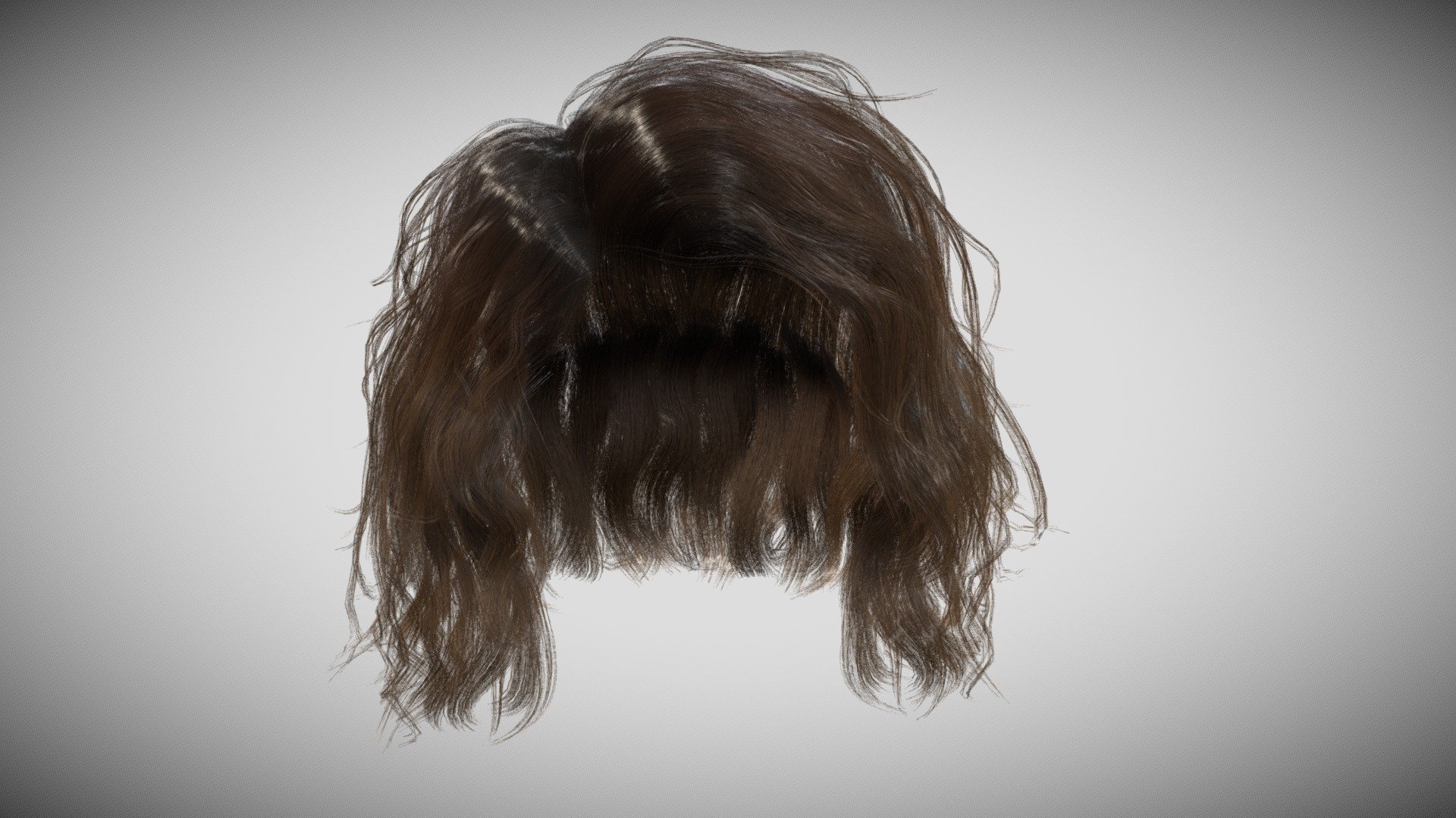 Real Time Hair Card Female Hairstyle part 08 - 3D model by maagmaa ...