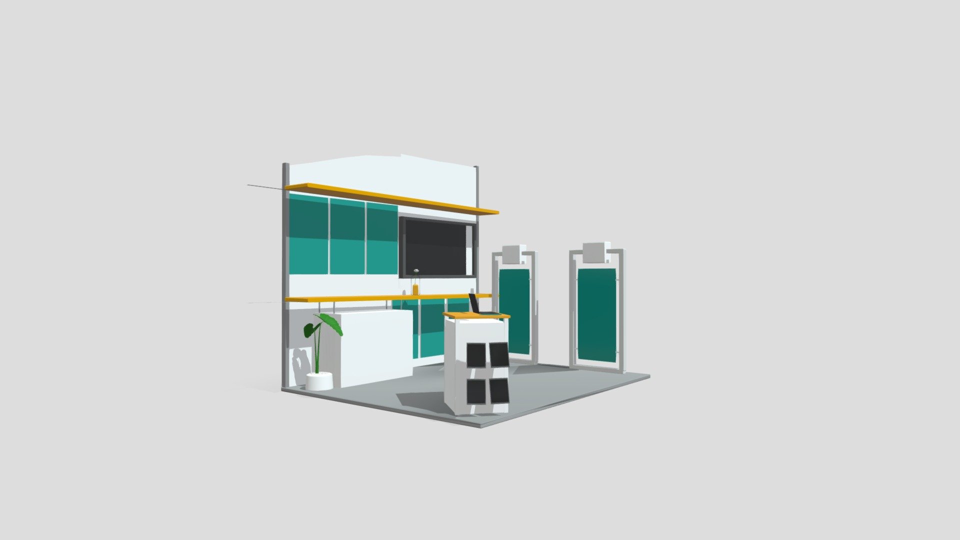 small booth - 3D model by lina889 [cb05f29] - Sketchfab