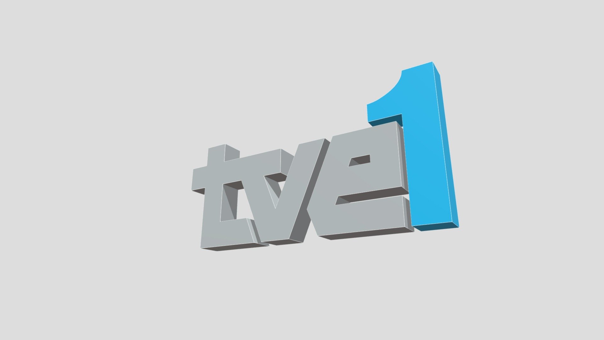 Tve1 logo 1989 - Download Free 3D model by RIK center (@www.giorgos.com ...
