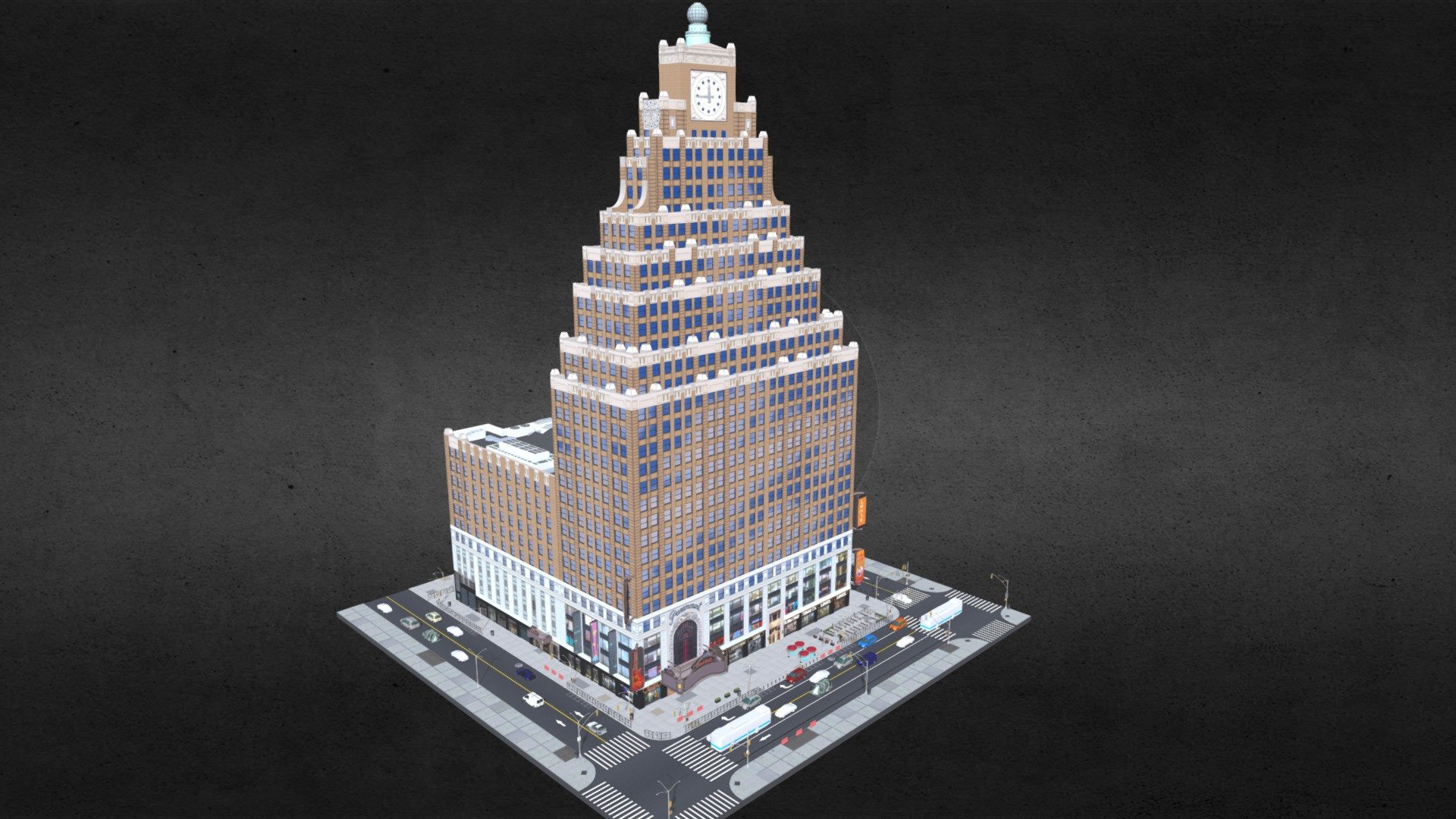 Paramount Building New York - 3D model by nuralam018 [cb06576] - Sketchfab
