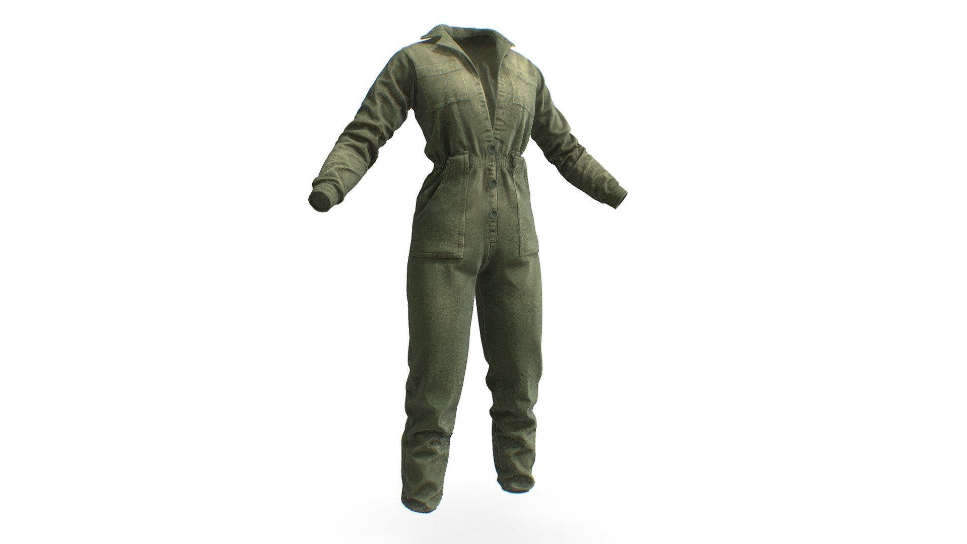 Female Boilersuit - Buy Royalty Free 3D model by Pbr_Studio (@pbr.game ...
