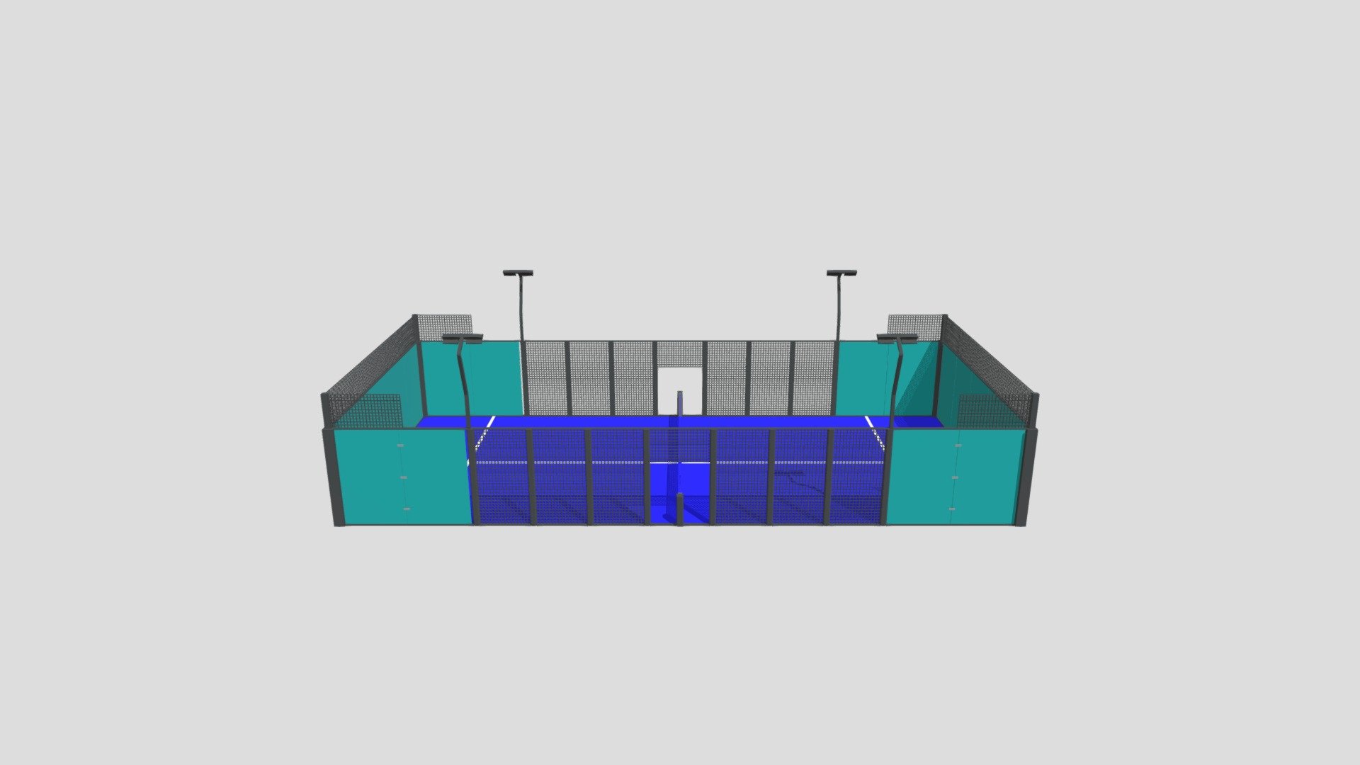 Padel court - 3D model by bersarossi [cb0ba33] - Sketchfab