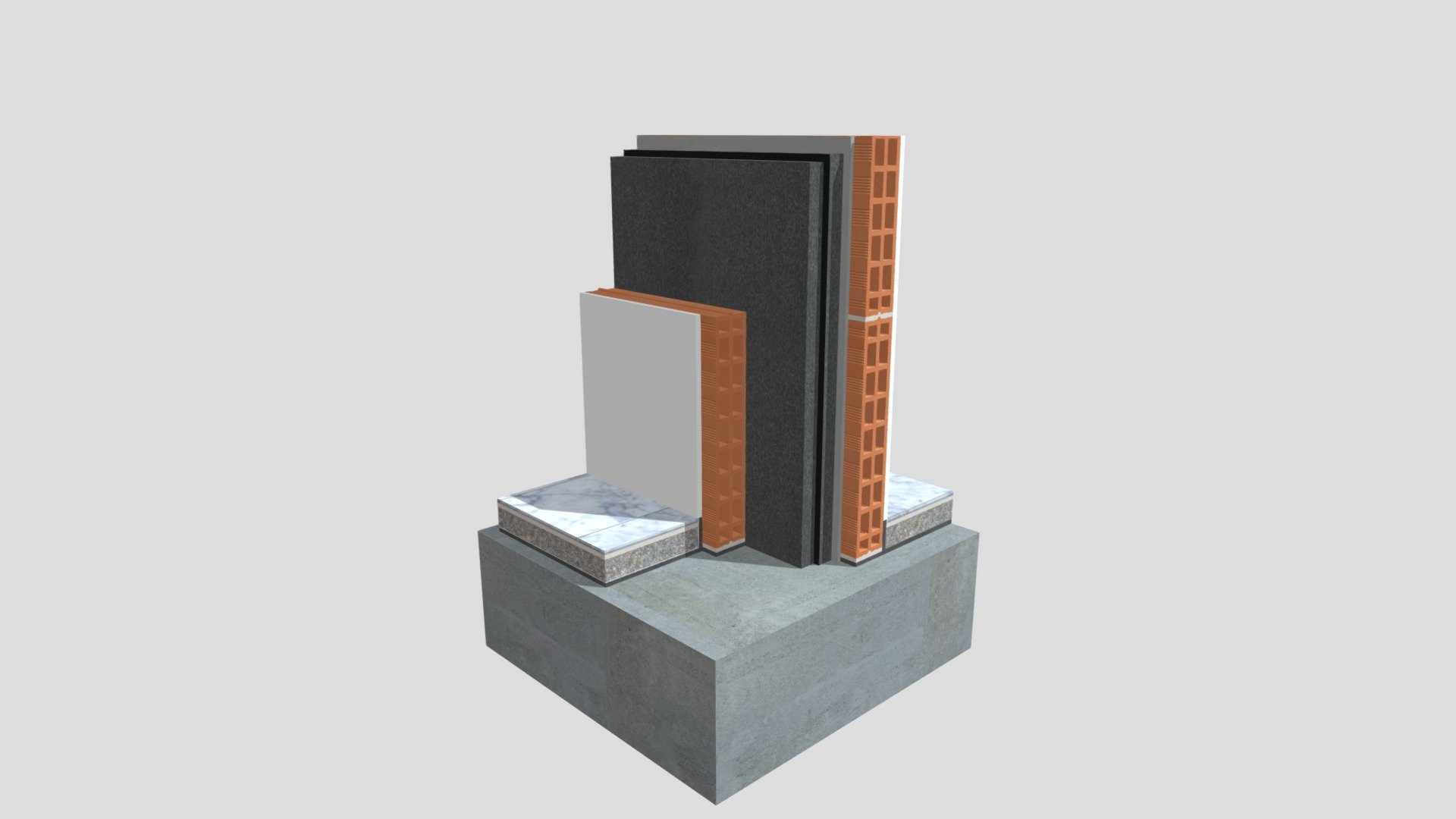 Partición acústica ligera con Grafipol TR-5 - 3D model by Grupo Valero ...