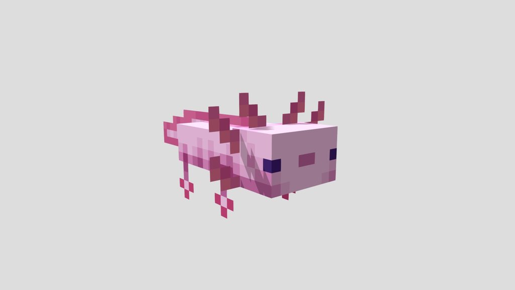 Minecraft Axolotl - A 3D model collection by GOJIRAMAKER - Sketchfab