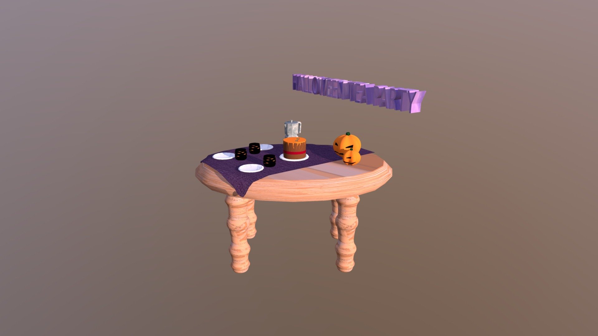 Halloween Tea Party - 3D model by trine.gully.kjesbu [cb14be0] - Sketchfab