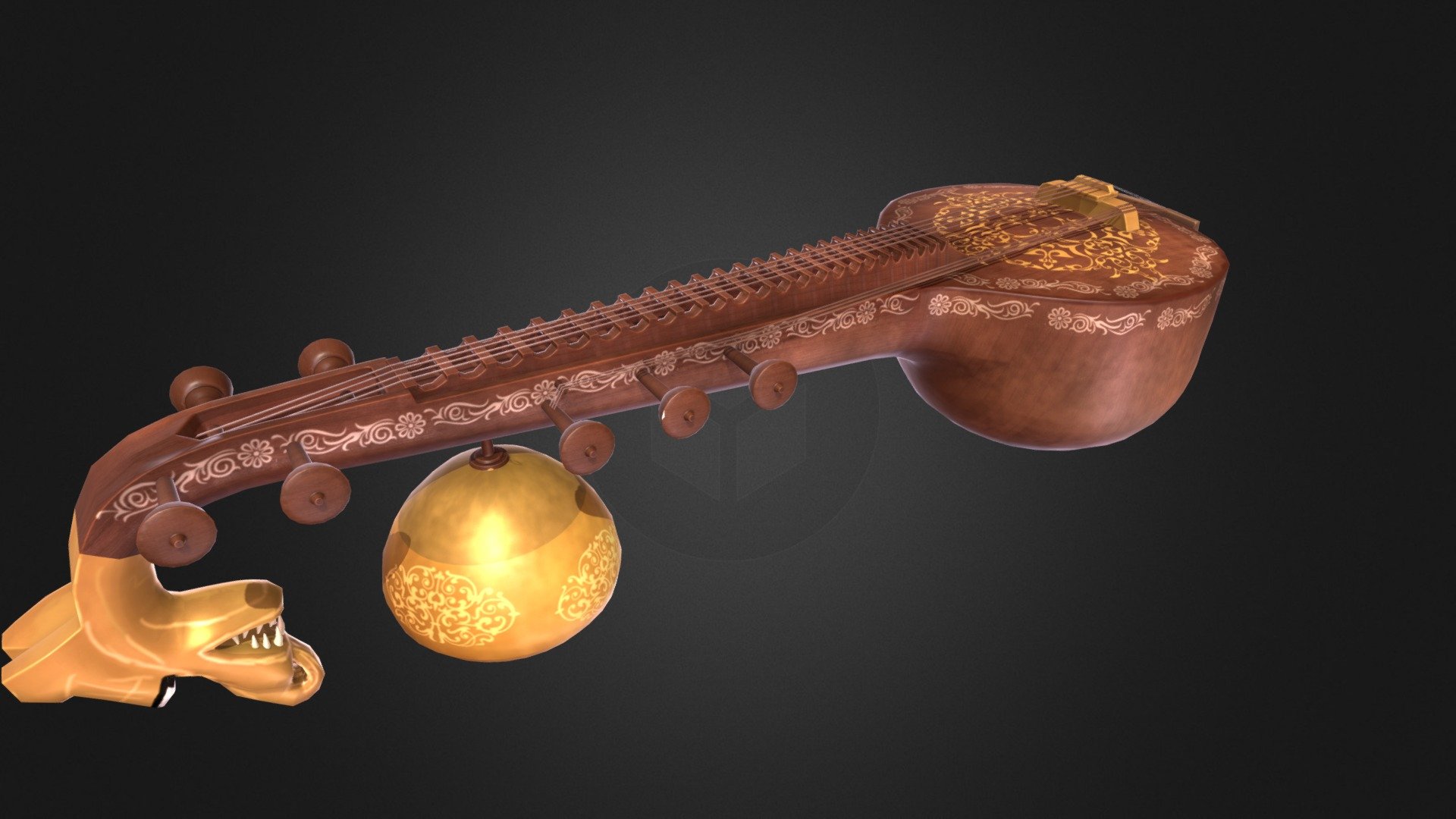 Veena - 3D model by antariksha (@antariksha_sanchar) [cb1935e] - Sketchfab