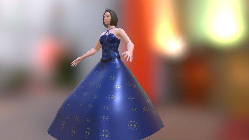 Barefoot Princess - 3D model by reizibarrientos [cb19c96] - Sketchfab