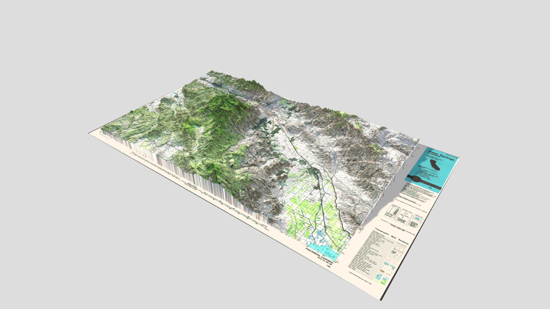 Palm Springs, CA 1984 USGS Historical Topo - Download Free 3D model by Justin Shrake (@jshrake ...