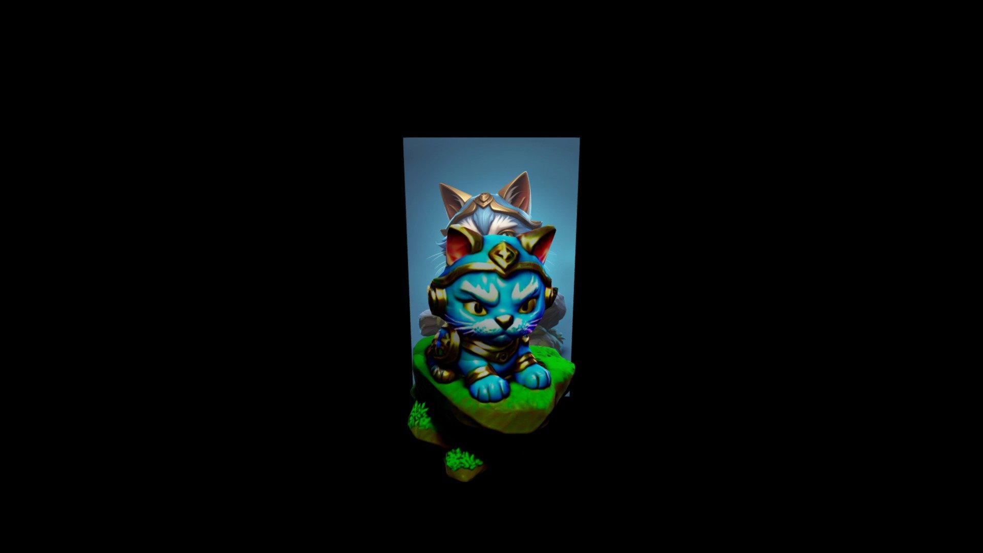 The image depicts a cartoon cat wearing a garme - Download Free 3D ...