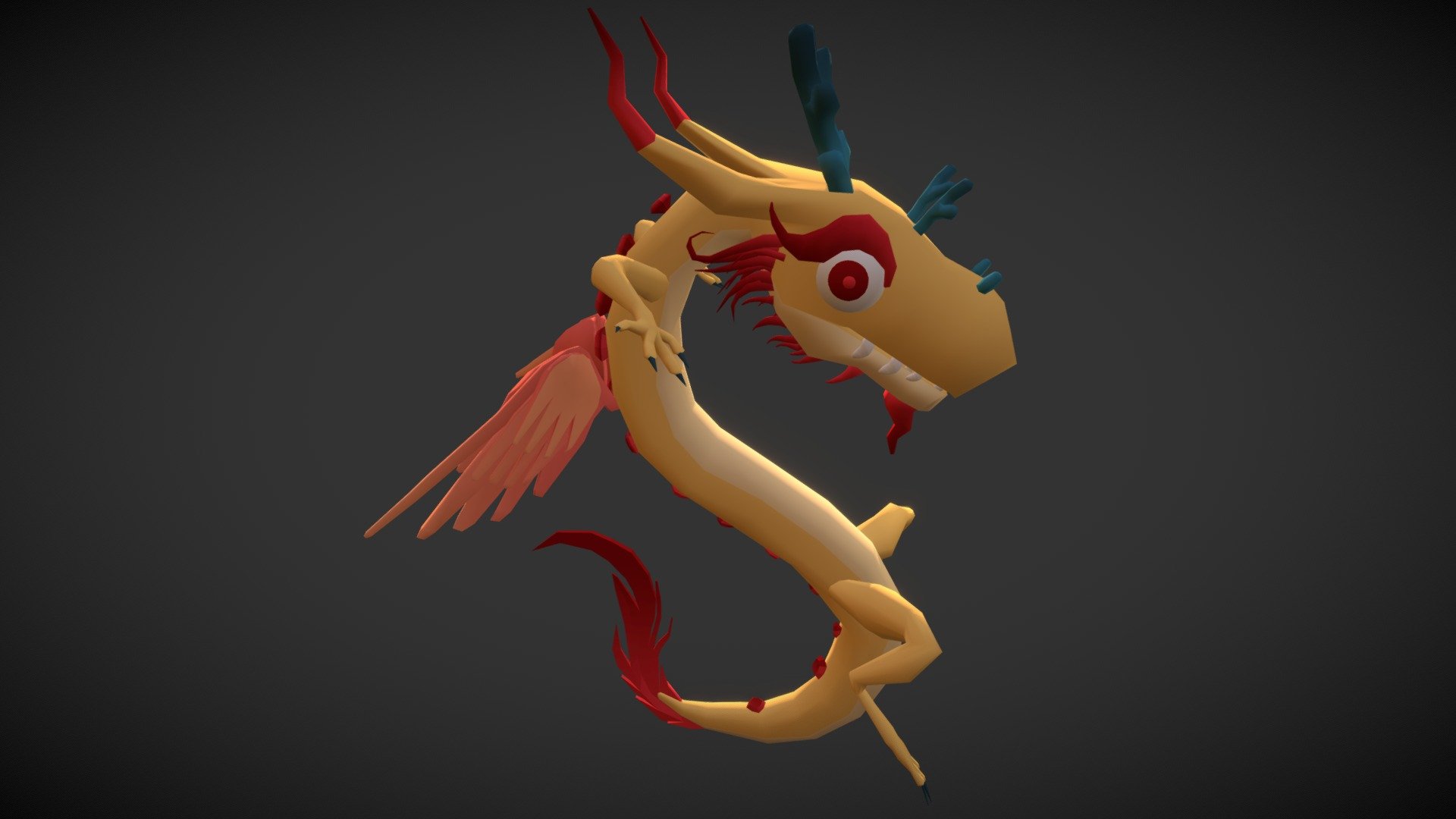 Little Dragon - 3D model by Jeanne Prigent (@JeannePrigent) [cb1f3fa ...