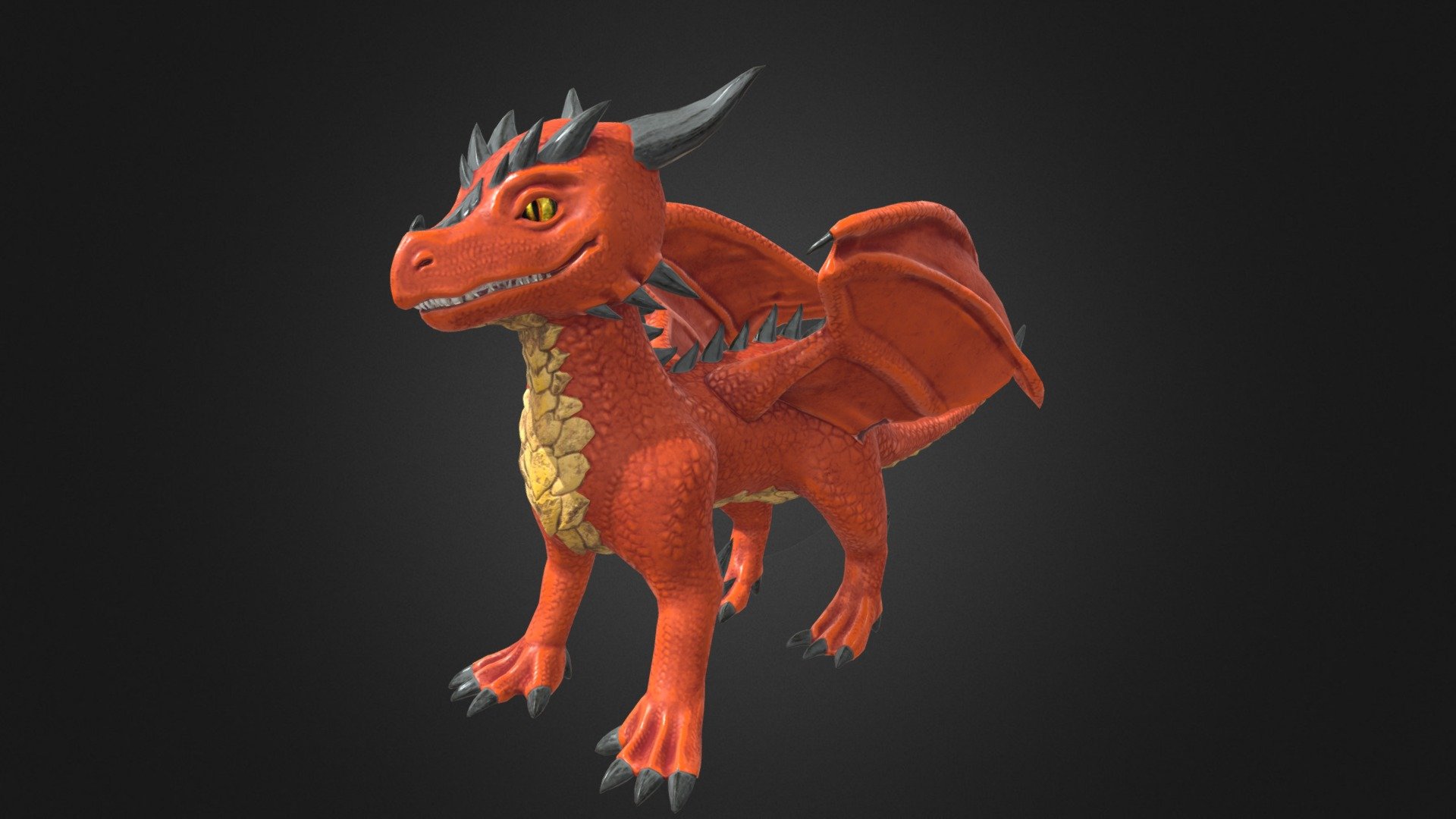 Baby Dragon (Red) - 3D model by Efraim Filho (EfraTheKid) (@efraimfilho ...