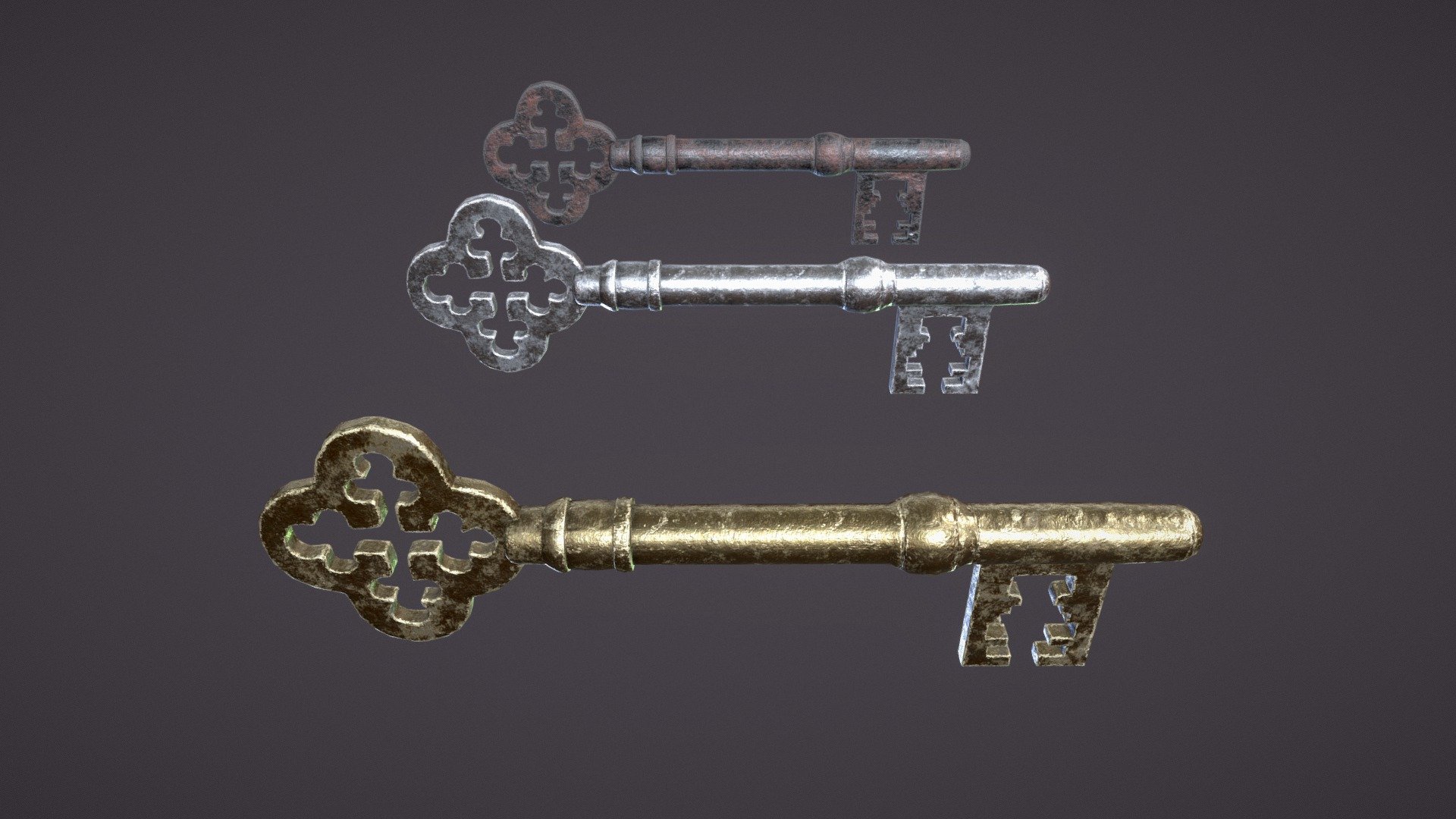 Medieval Skeleton Key 1 - Buy Royalty Free 3D model by Kirhl [cb2220b] - Sketchfab Store