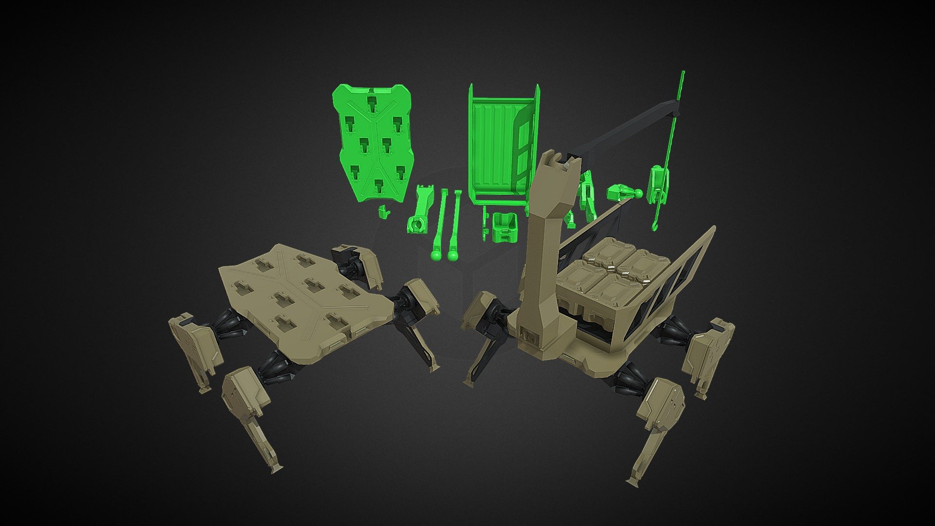 CARGO_ROBOT_SKETCHFAB - Download Free 3D model by kmech_toys [cb229fc ...