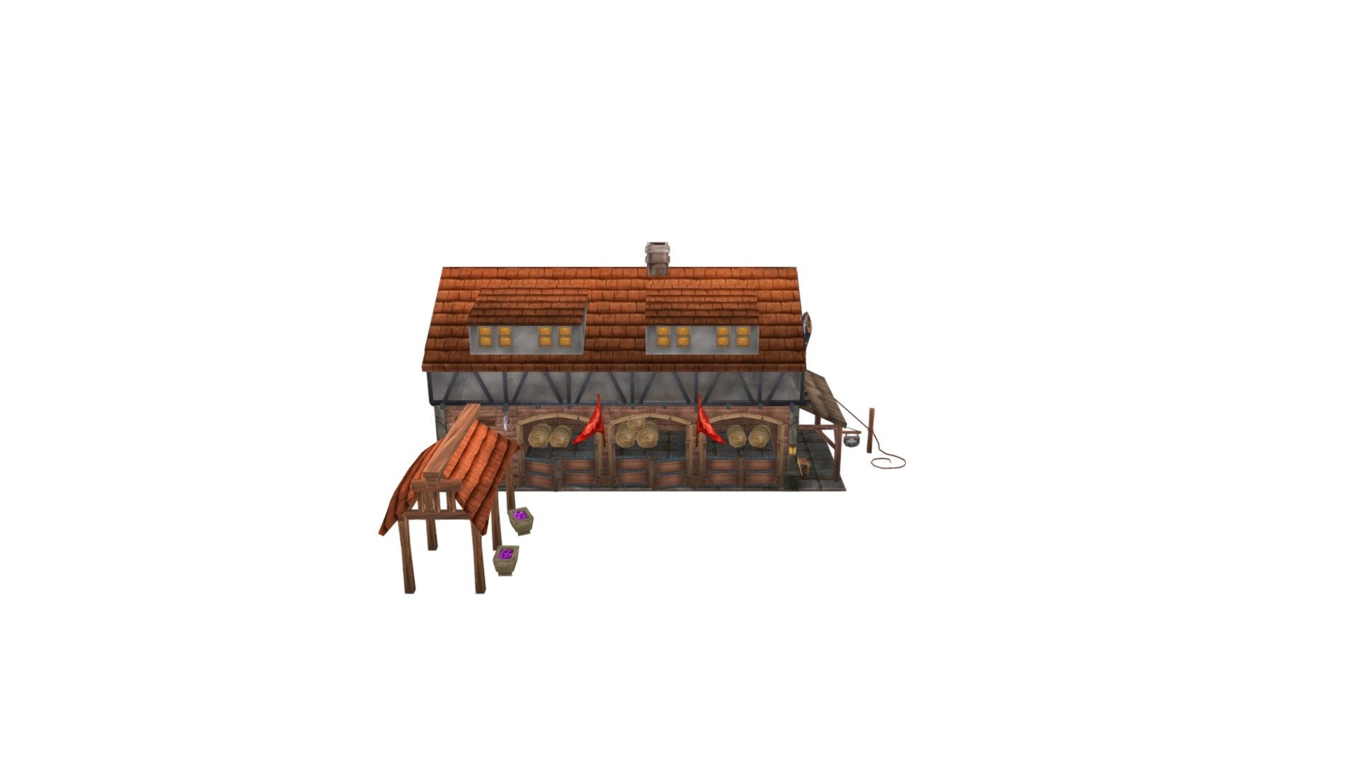 Building Stable House - 3D model by jokerlittlechung [cb2904c] - Sketchfab