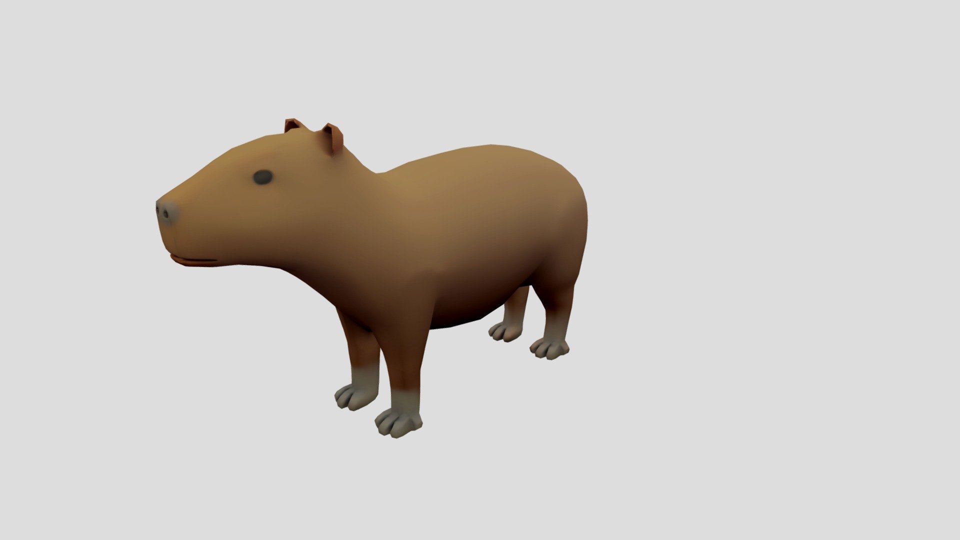 Capybara Lowpoly Quick Paint - Download Free 3D model by NissVias ...