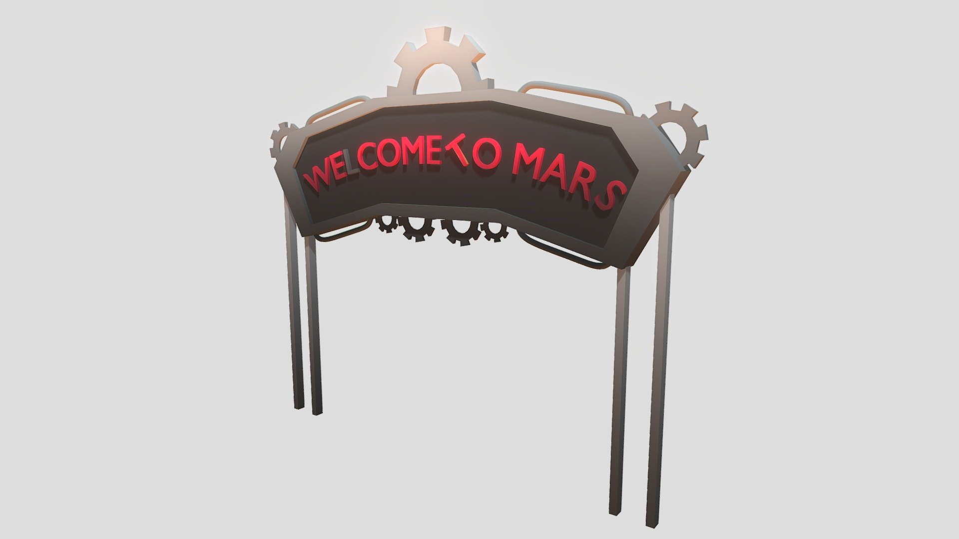 Landmark Sign - Download Free 3D model by billahmad [cb2d4b2] - Sketchfab