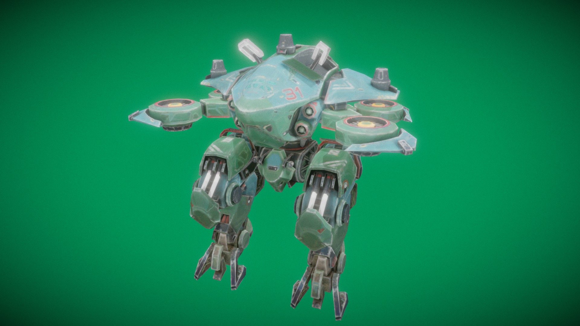 MECHA Robot XR-401 - Buy Royalty Free 3D model by Luna Studio ...