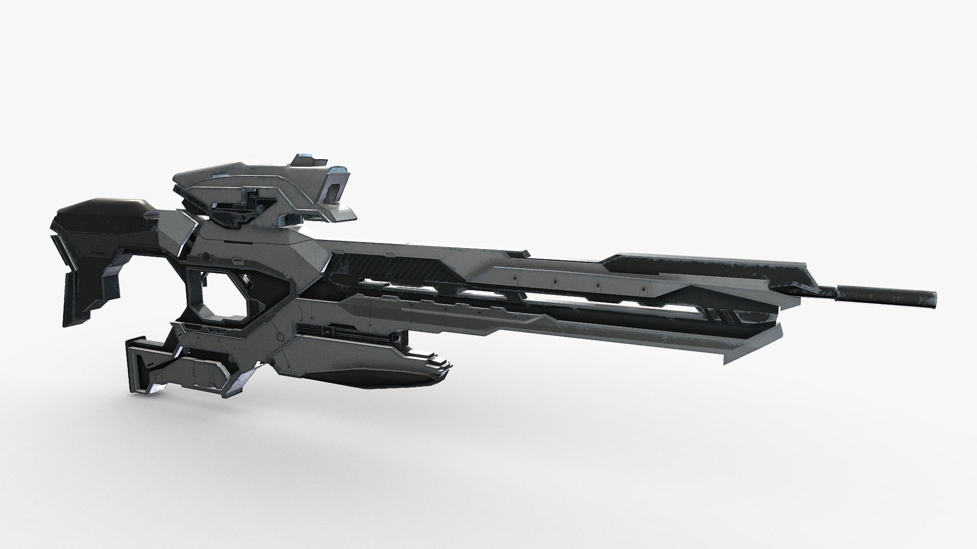 Sci Fi Gun (Low poly) - Download Free 3D model by Pieter Ferreira ...