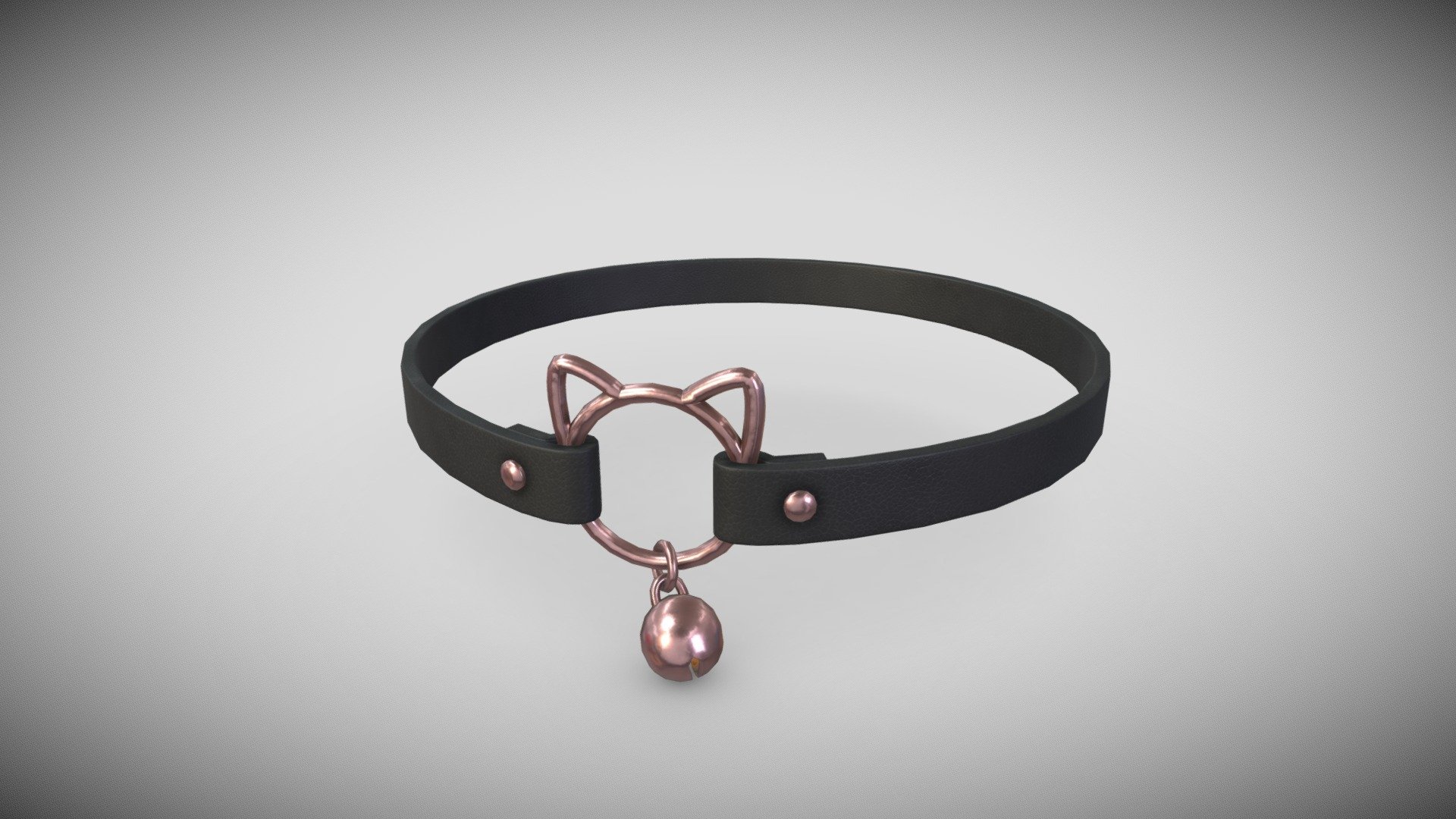 Choker Cat Rosé with Bell - Buy Royalty Free 3D model by enyagerber ...