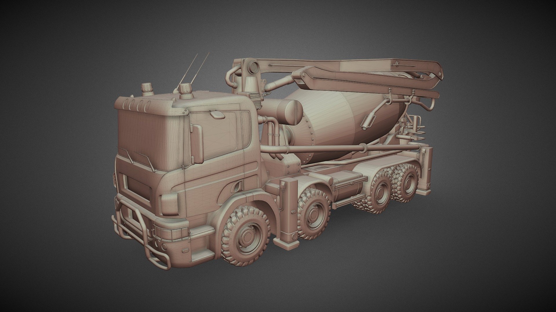 Concrete Mixer - 3D model by mohamedhussien [cb3ca0b] - Sketchfab