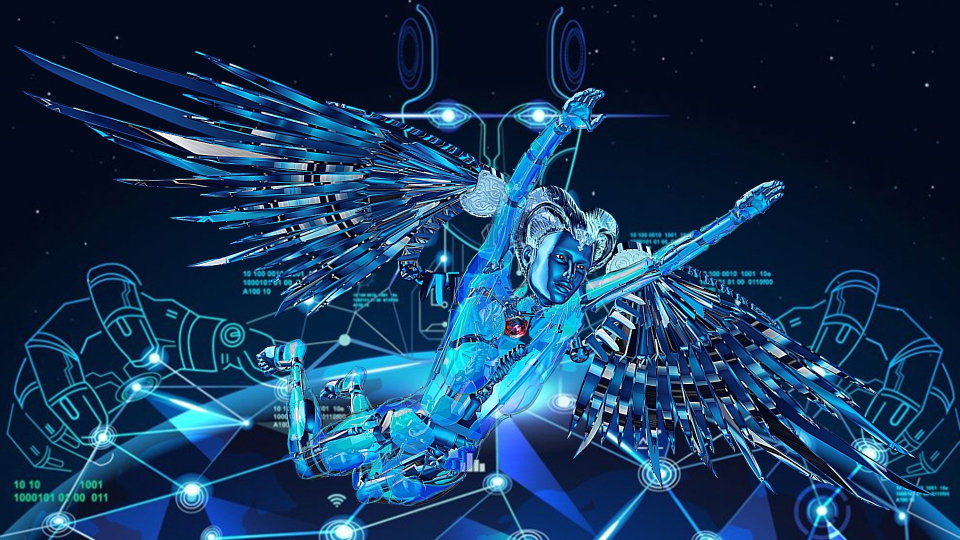 Cyborg Angel - 3D model by Miguelangelo Rosario (@miguelangelo2k ...