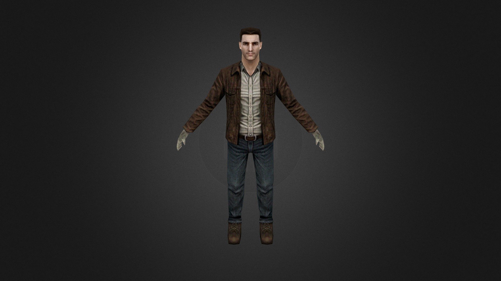 90s Survival Horror Protagonist (PSX Style) - Download Free 3D model by ...