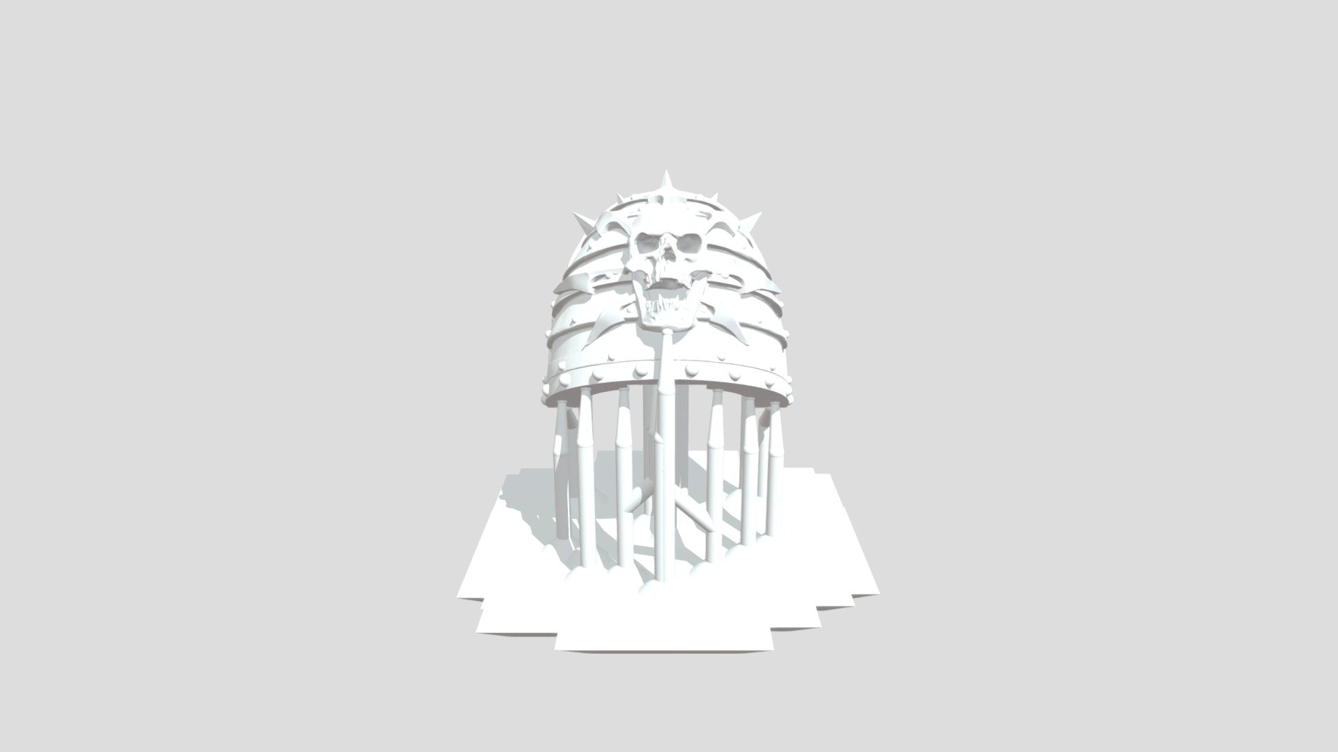 CW "Skull with Spikes" Shoulder Pads - Download Free 3D model by ...