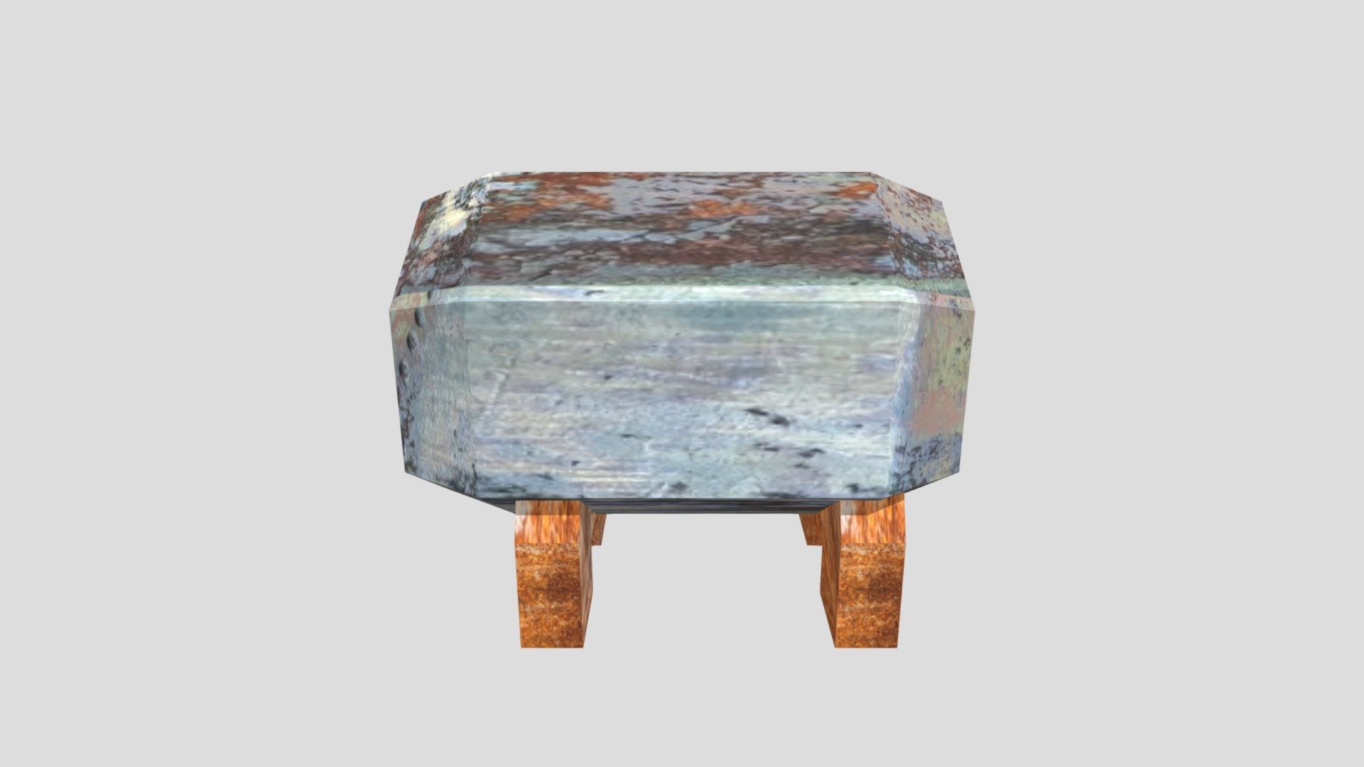 Horizontal Rusty Water Tank lowpoly - Download Free 3D model by ...