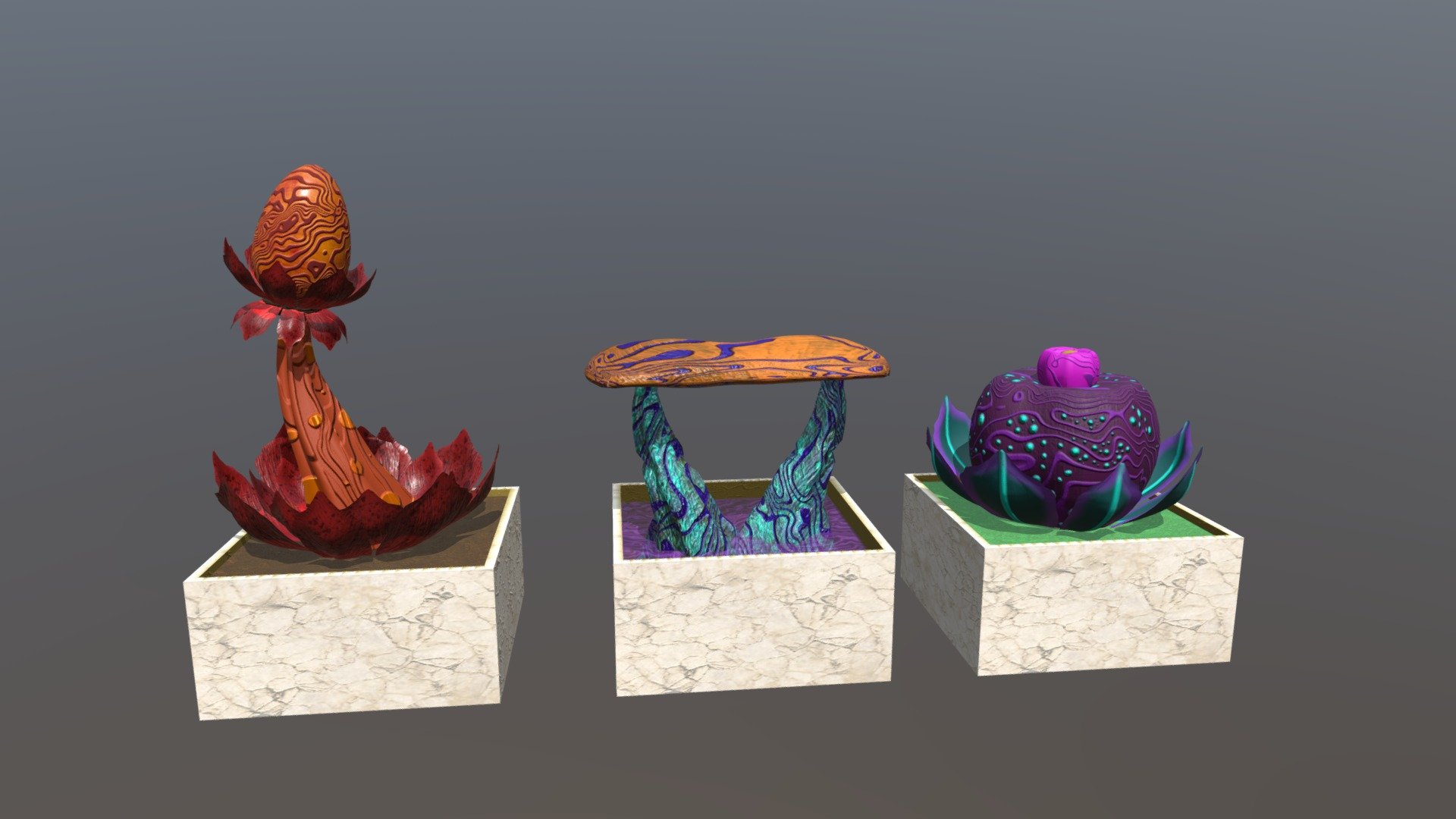 Alien Plants - 3D model by AndrewPeck [cb4aca3] - Sketchfab
