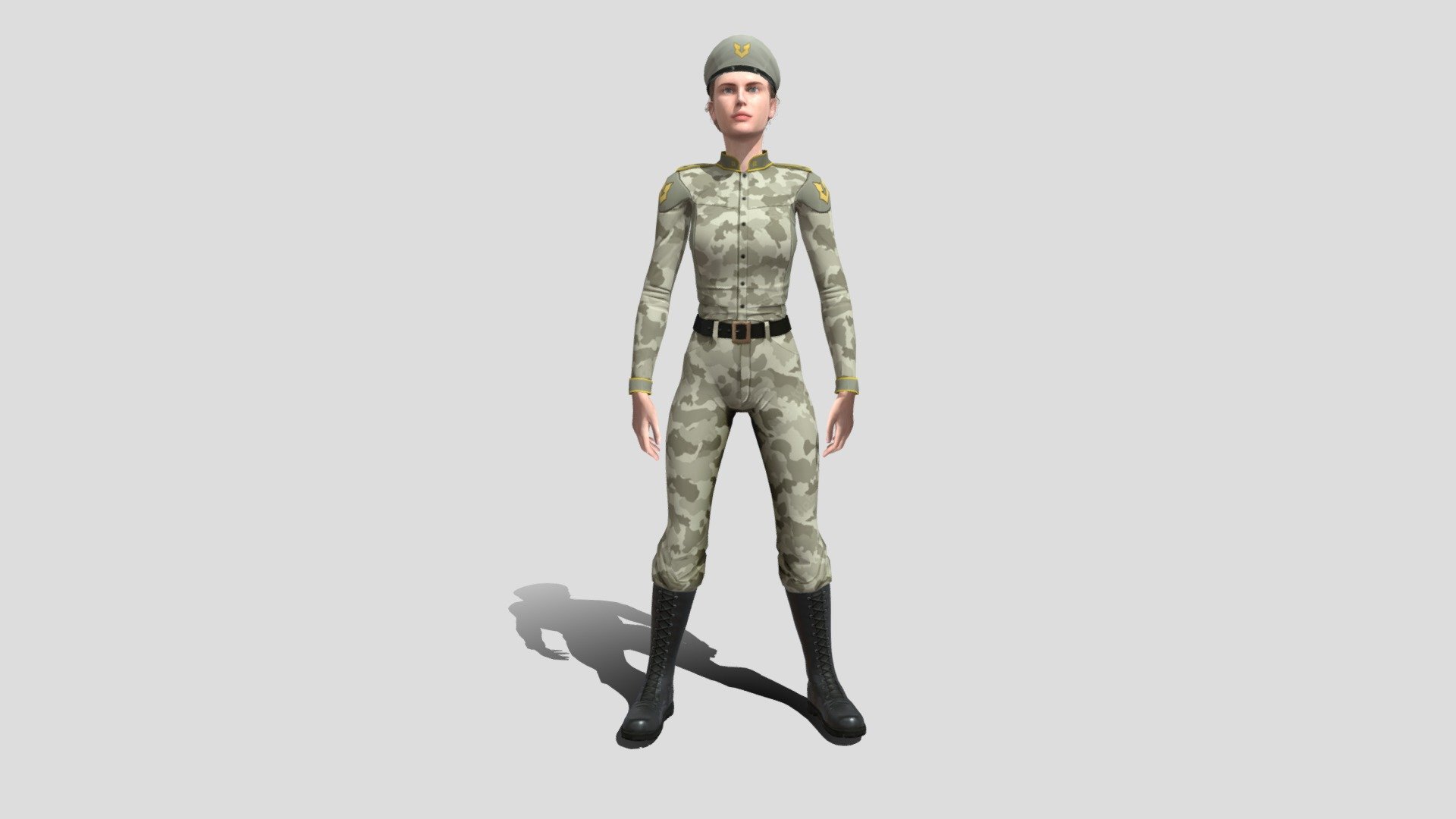 Female_uniform_Low_white_02 - 3D model by Los Bionicos Animation Studio (@losbionicos) [cb50504 ...