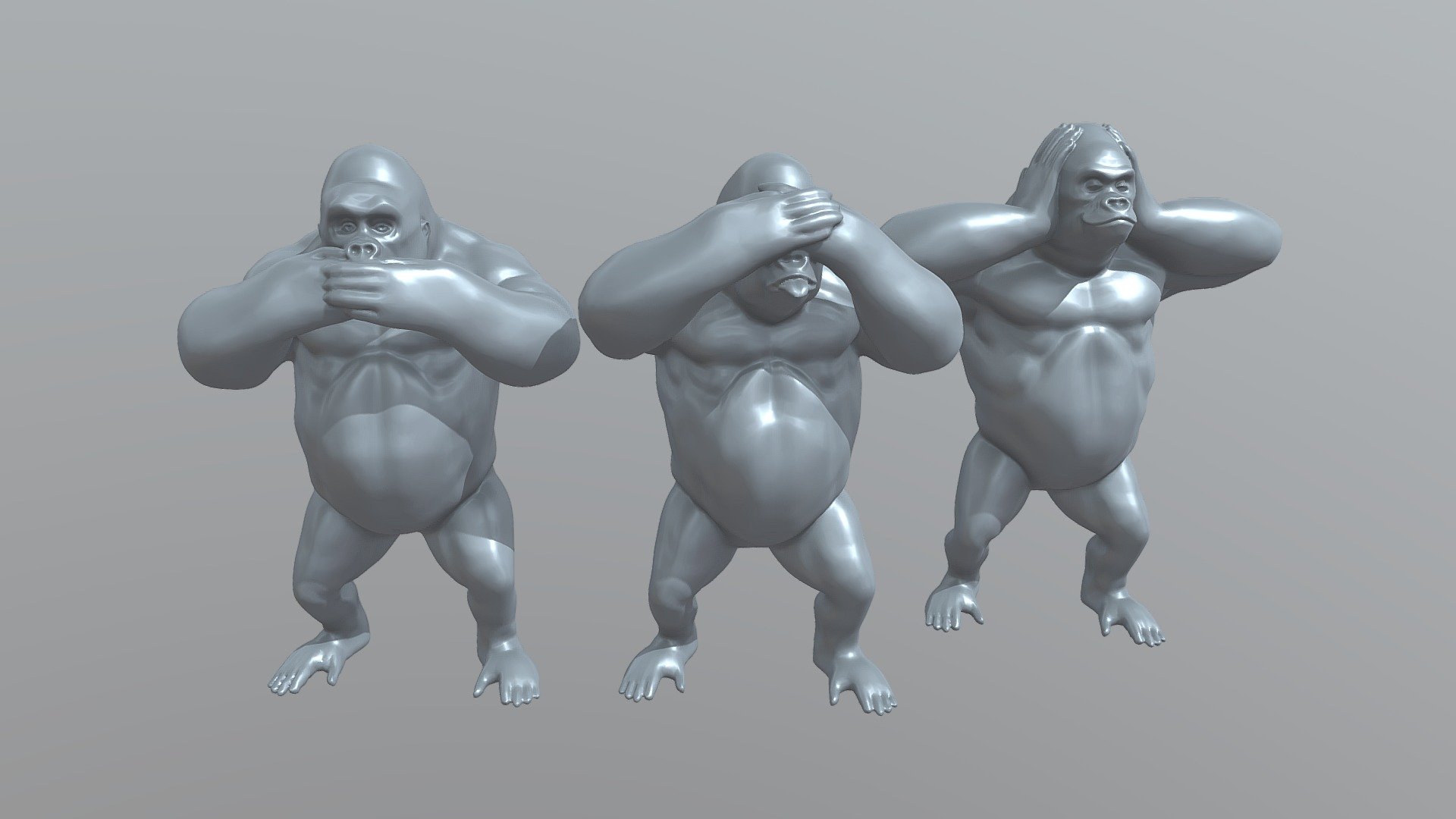 monkeys - Download Free 3D model by voguart [cb53609] - Sketchfab