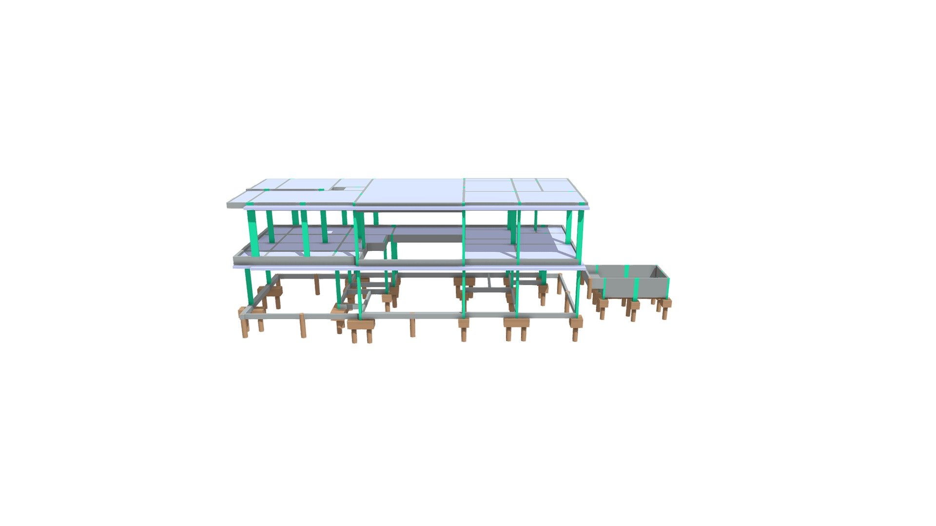 ESTRUTURA PRELIMINAR - HB - 3D model by tedengenharia [cb56734] - Sketchfab