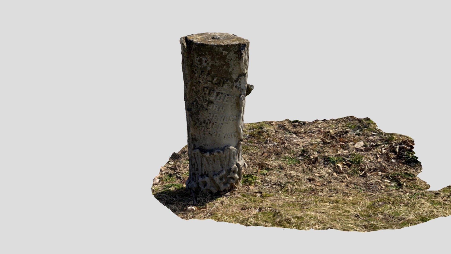 Tree Stump-Style Grave Marker (VCL_3D_7663) - Download Free 3D model by ...