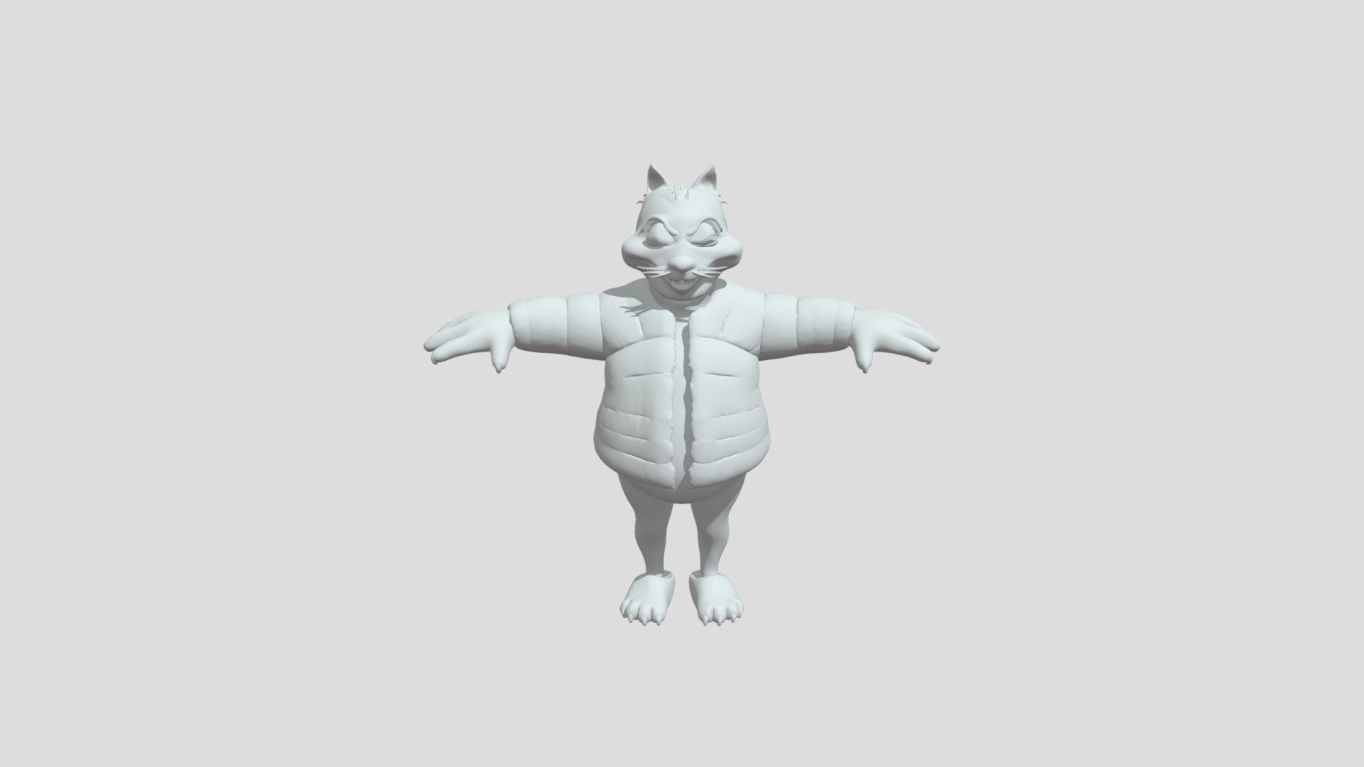 Fat Cat - Buy Royalty Free 3D model by Zubi [cb5a8d9] - Sketchfab Store