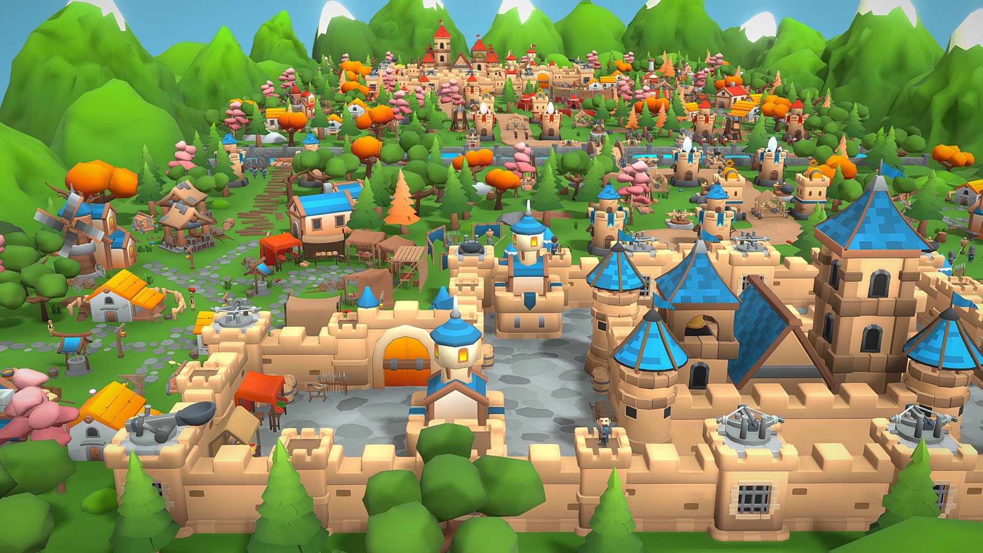Low Poly Fandasy Kingdom - Buy Royalty Free 3D model by luka00 [cb5b620] - Sketchfab Store