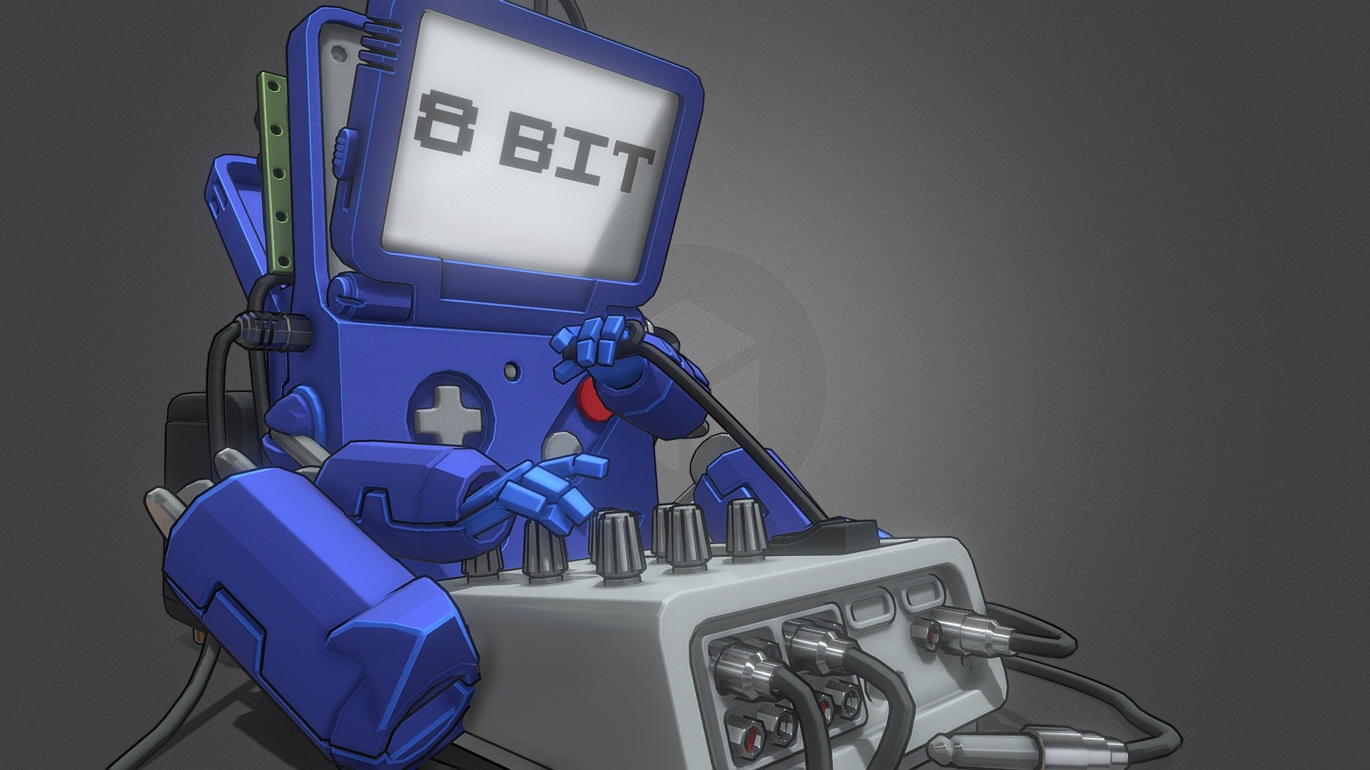 8 bit DJ - Download Free 3D model by FuneralClown [cb5bc65] - Sketchfab