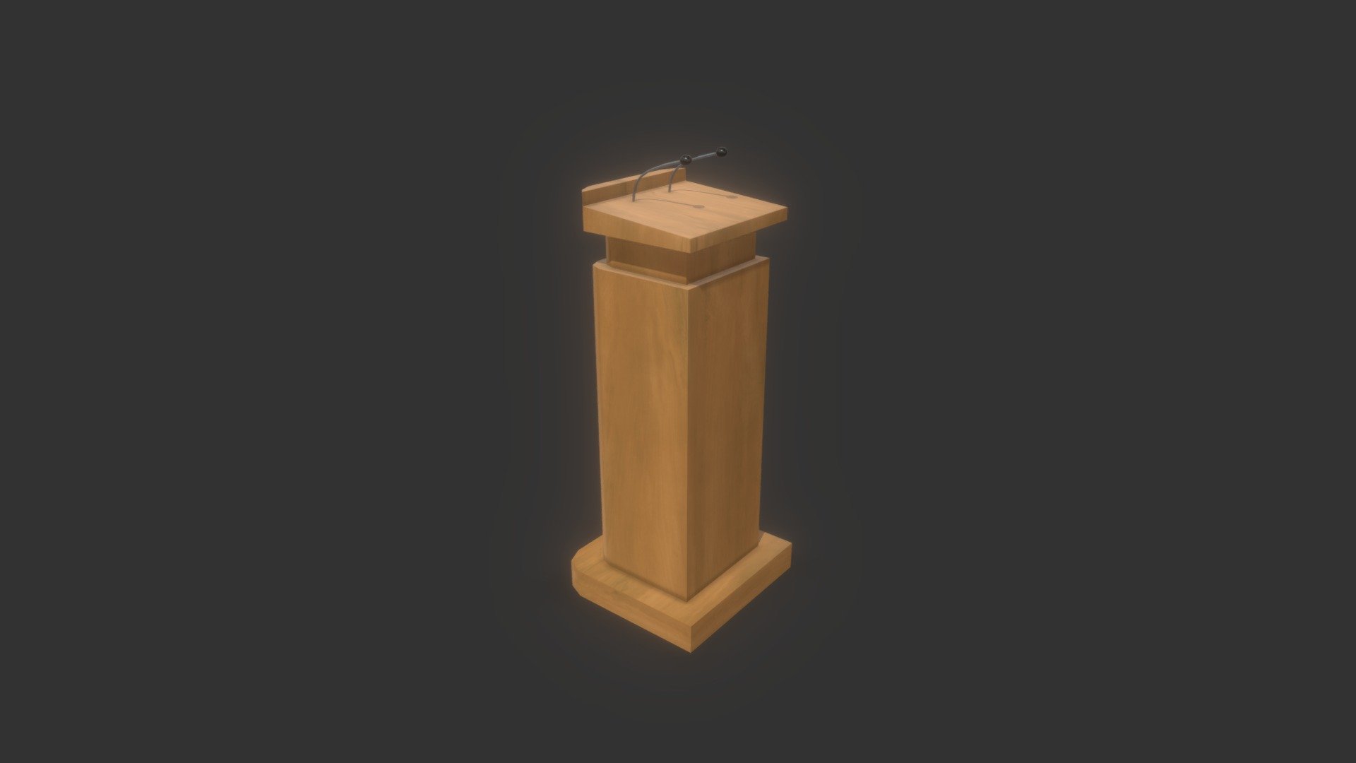 wooden Podium - 3D model by Vigneshwar (@rikki23) [cb5d088] - Sketchfab