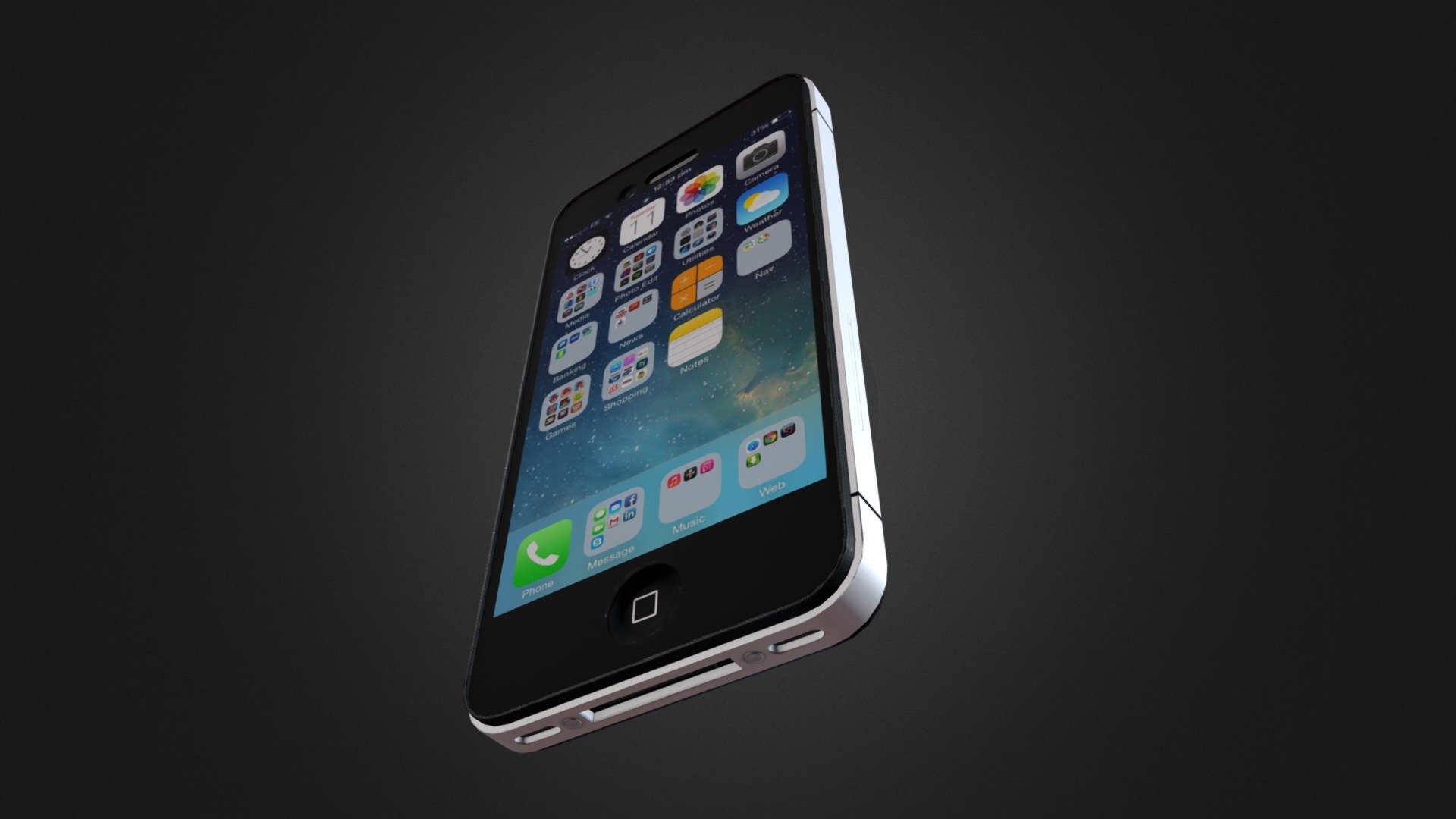 Iphone 4s - 3D model by Mike Marsella (subdiv) (@subdiv) [cb63a94 ...