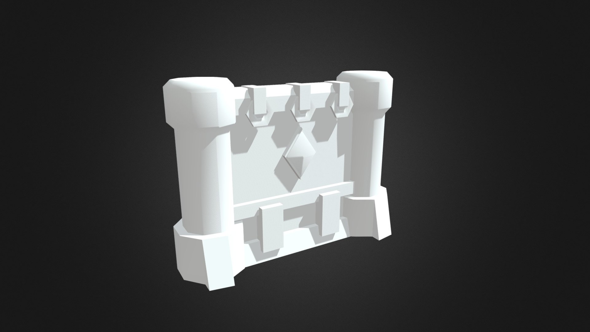 [Old] Low Poly Fantasy Wall - Download Free 3D model by angeloworks ...