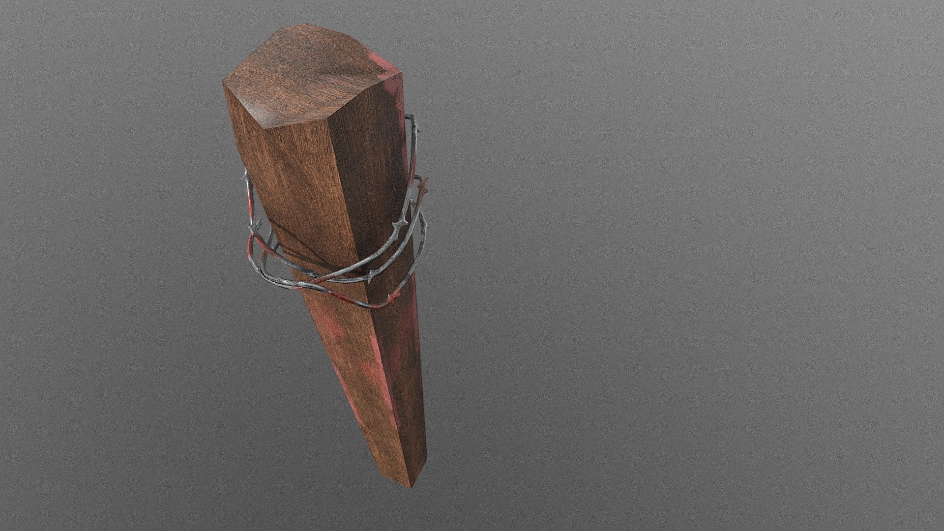 wooden bat wrapped in barbed wire - 3D model by R7LEO27 (@souless27 ...